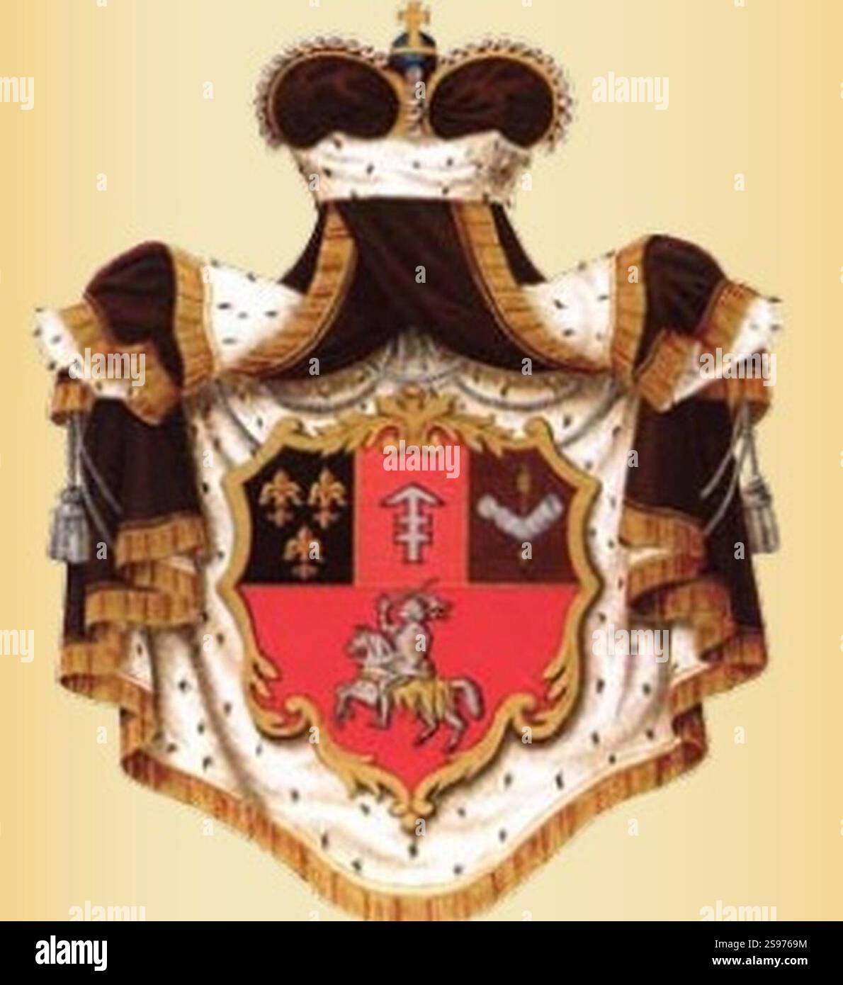Grand Coat of arms of Sapiegos family, 1858–1859 Stock Photo - Alamy