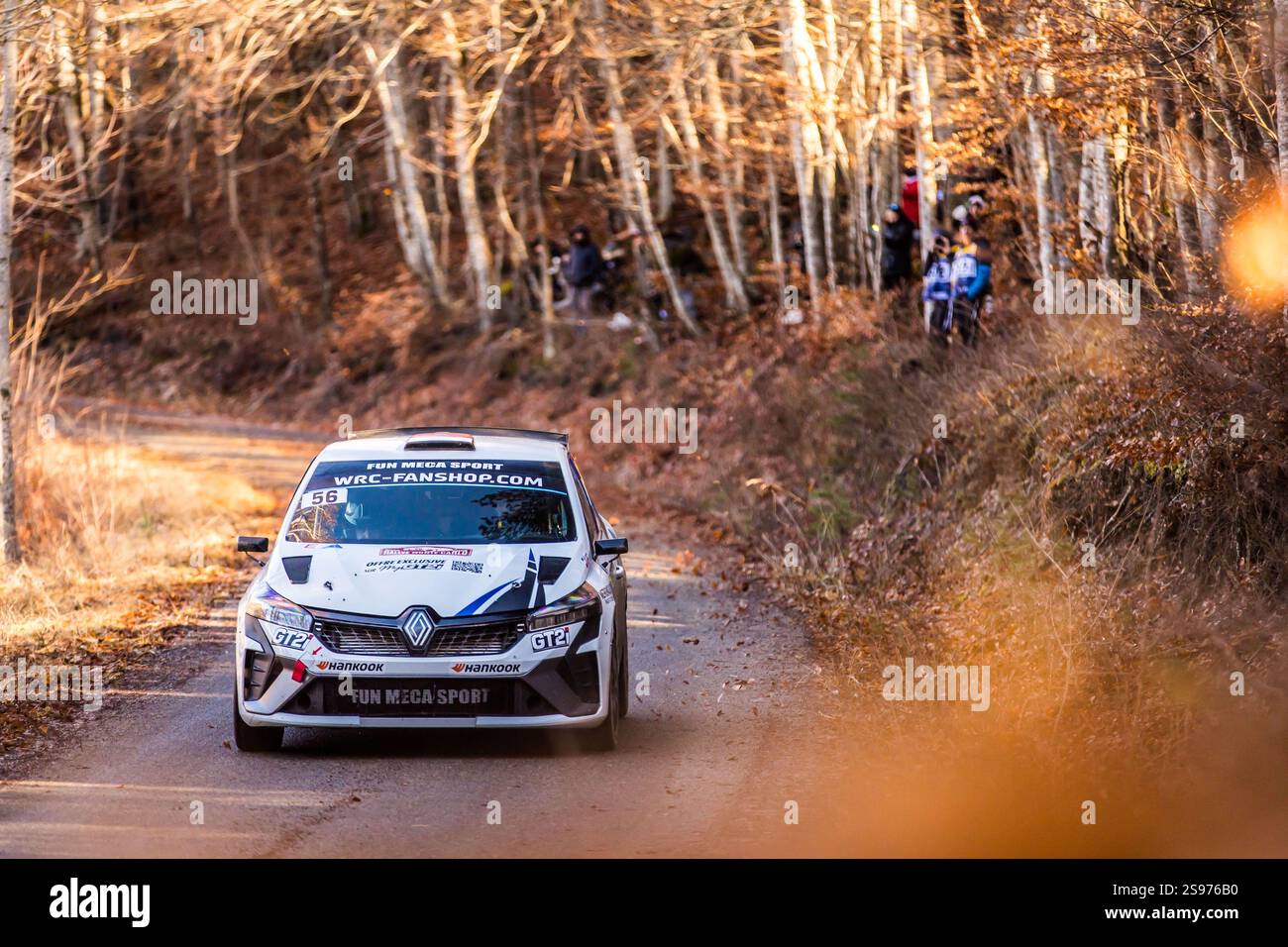56 Arthur PELAMOURGUES, Bastien POUGET, Renault Clio Rally3, action during the Rallye Automobile ...