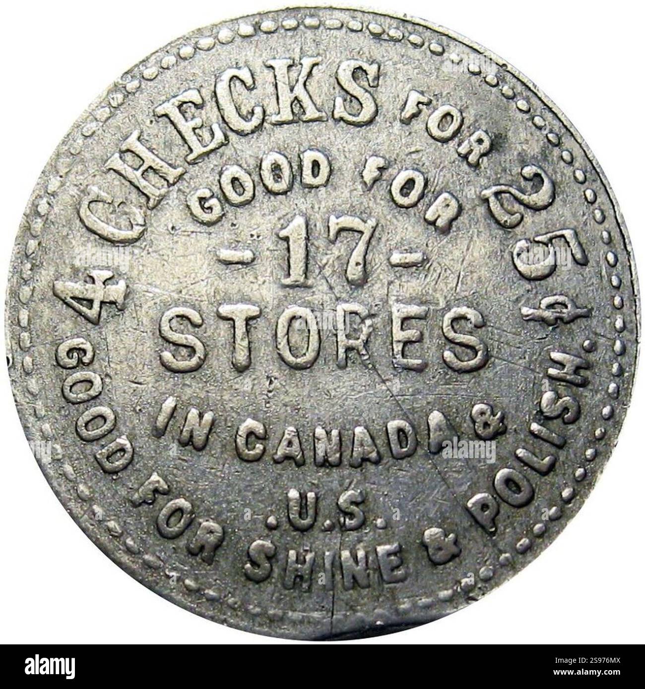 Grand Rapids, Michigan - Good For Token Shoe Shine Parlors 6 ¼ Canada ...