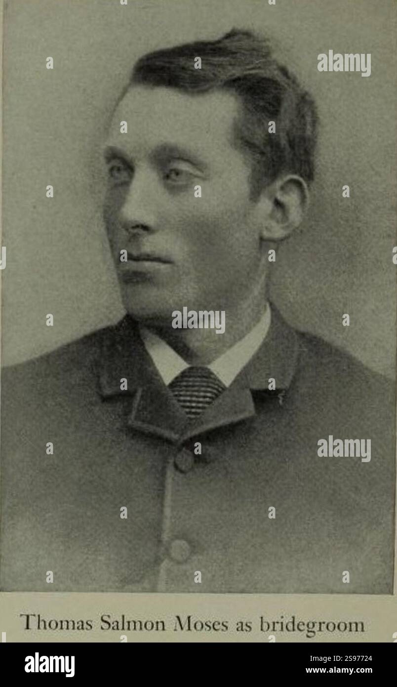 Grandma Moses wedding pendant photo of husband Thomas Salmon Moses in 1887, MLH ...