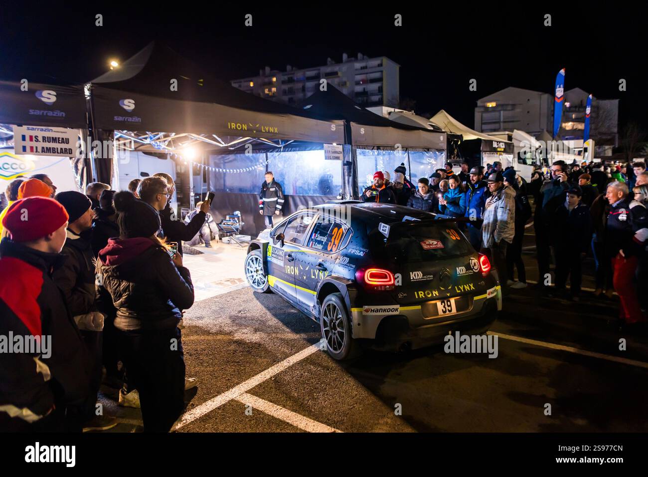 39 Pablo SARRAZIN, Geoffrey COMBE, Citroen C3 Rally2, ambiance during ...