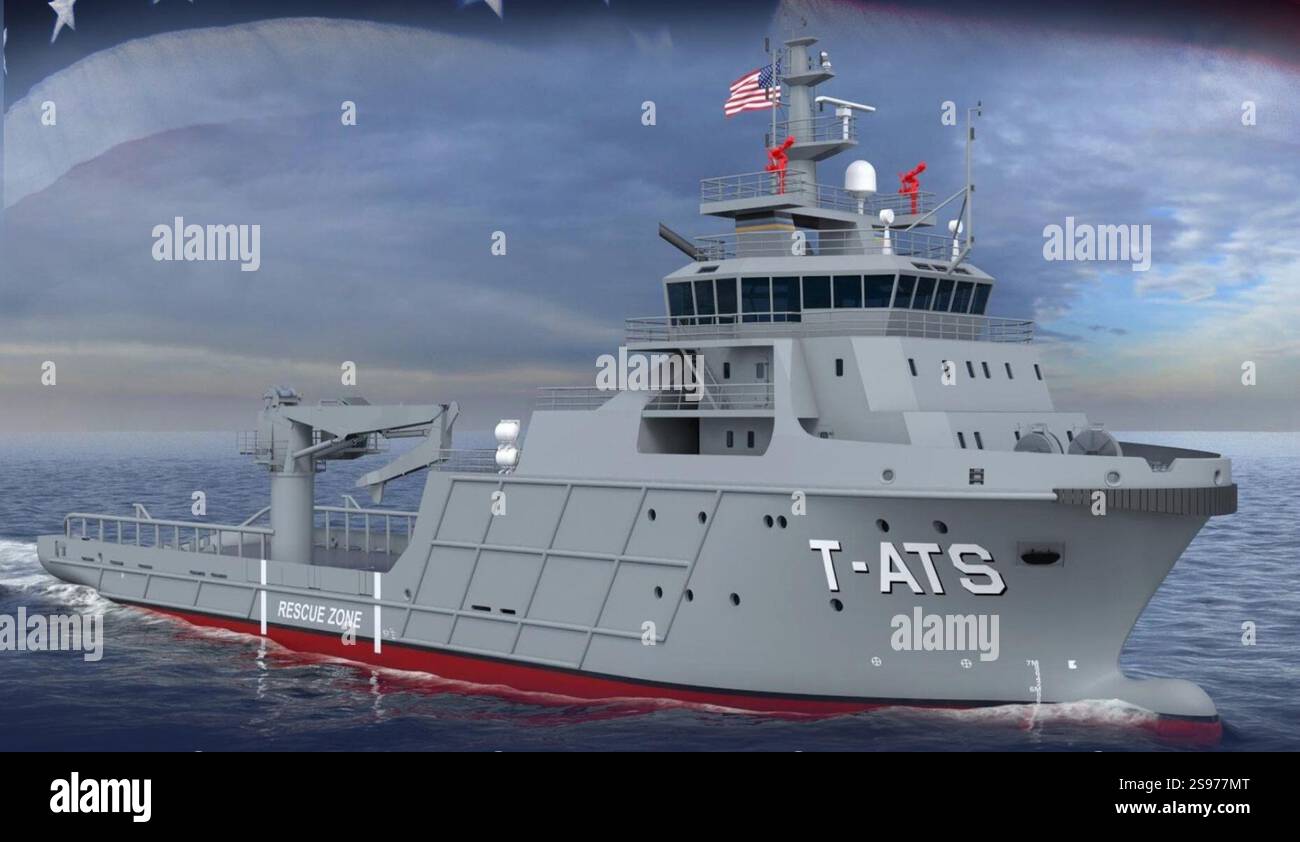 Graphic representation of a Navajo-class towing, salvage and rescue ...