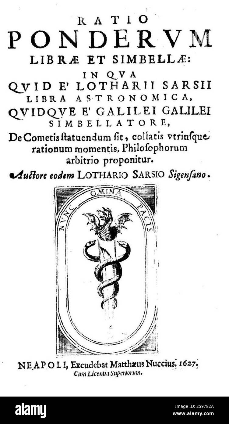 Grassi, Orazio – Ratio ponderum librae et simbellae, 1627 Stock Photo ...