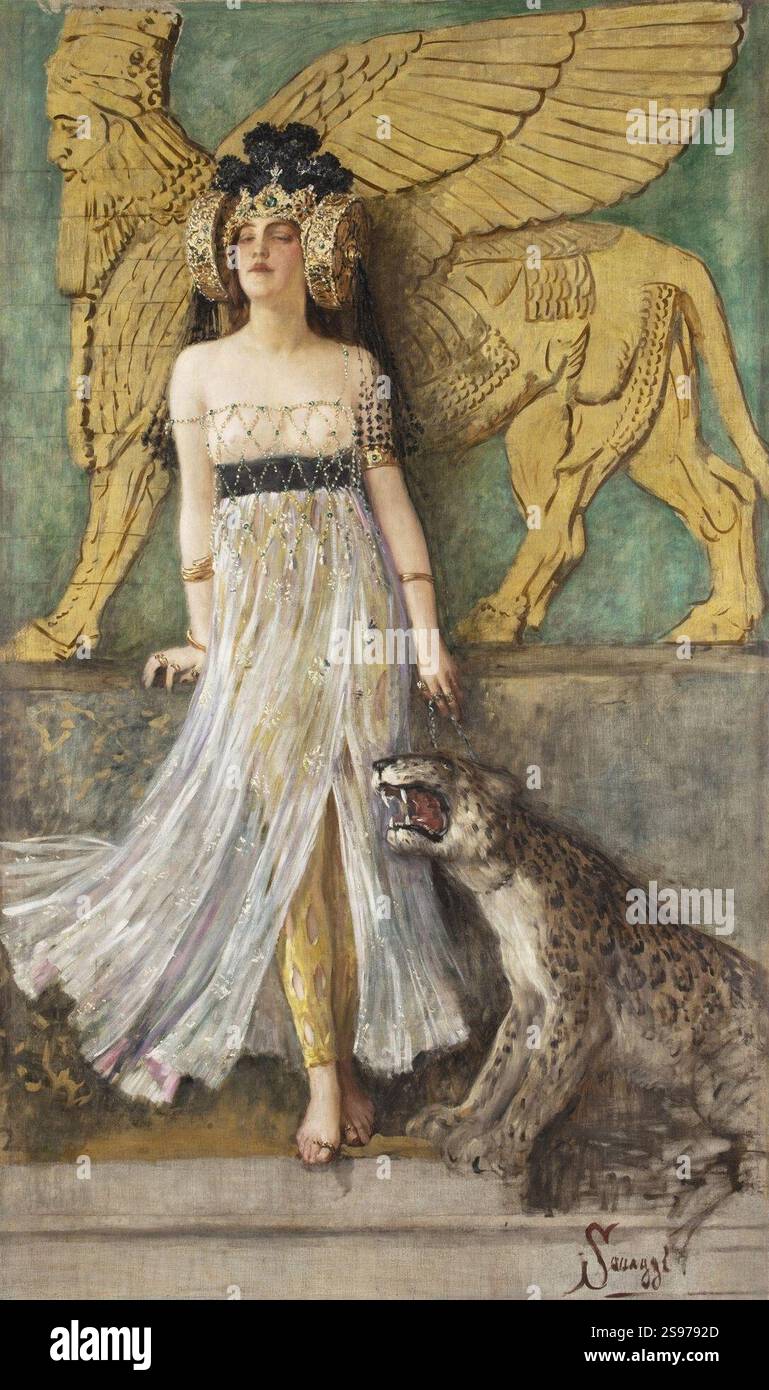 Great Semiramis, Queen of Assyria - Cesare Saccaggi Stock Photo - Alamy