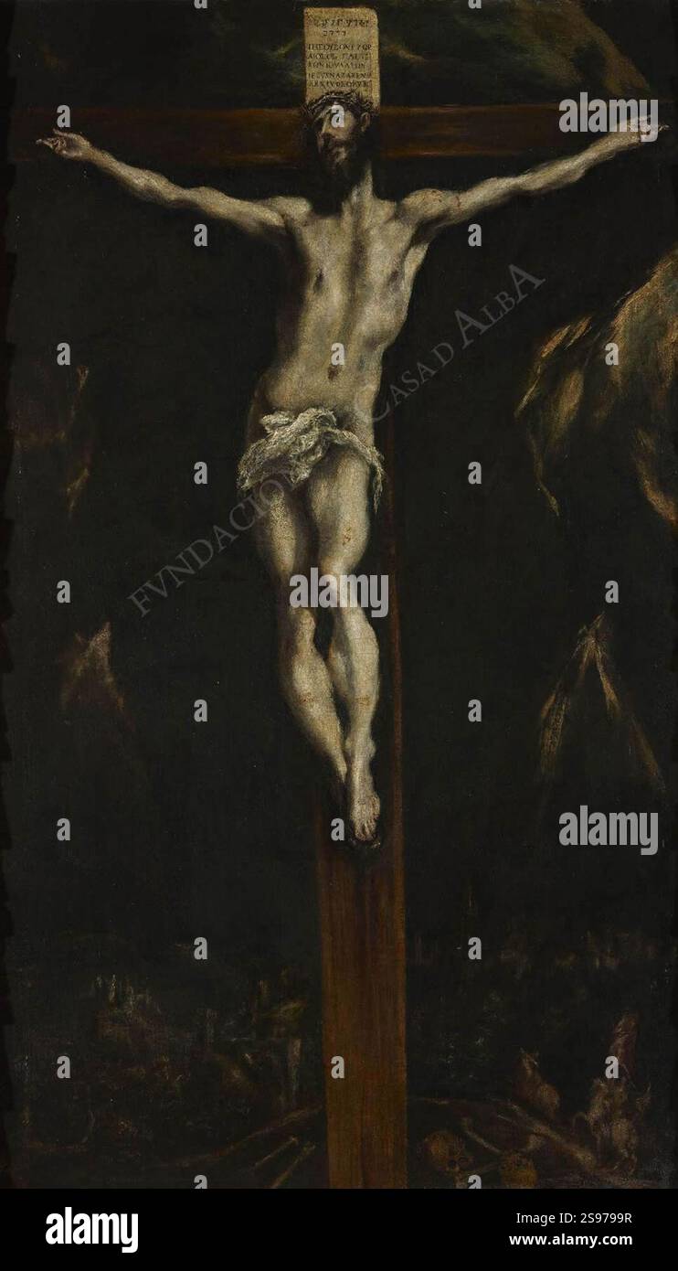 Greco - Cristo en la Cruz, fundacioncasadealba Stock Photo - Alamy