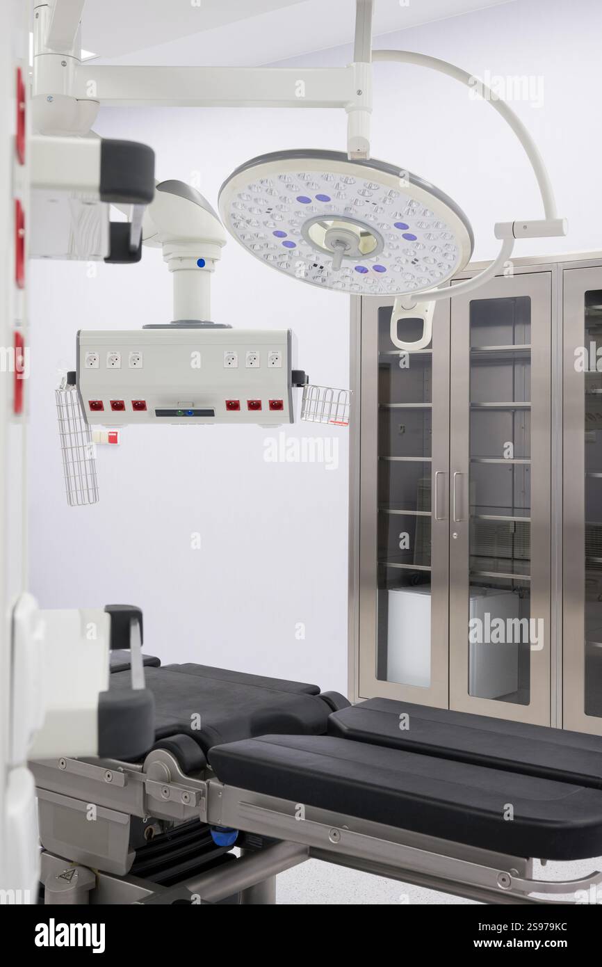 Brand new operating room, operating room. Full medical equipment in ...