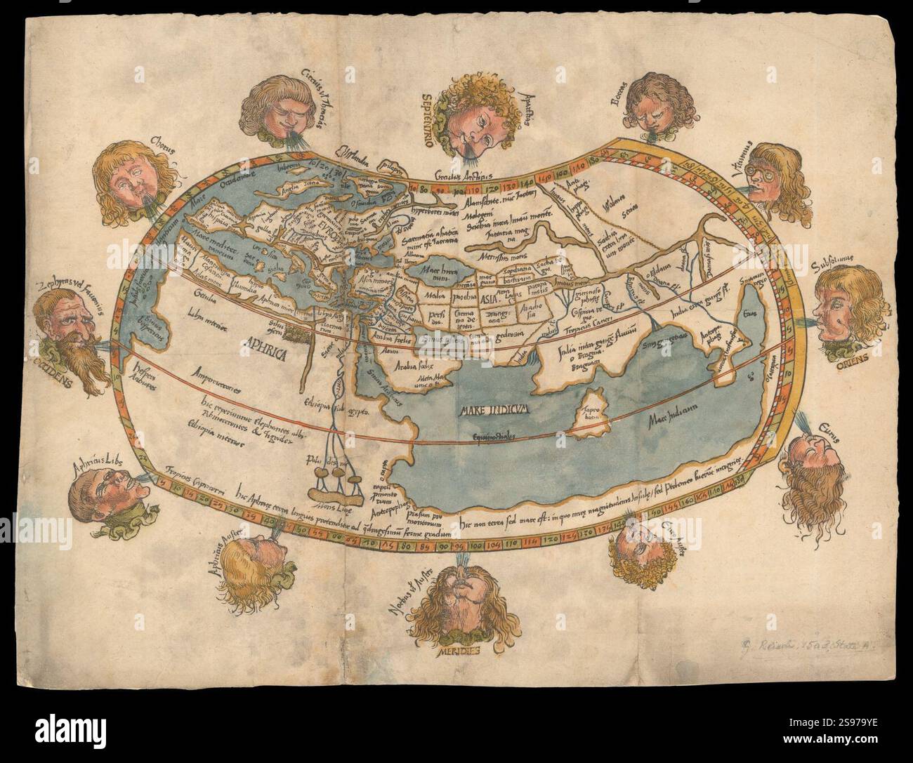 Gregor Reisch, World map Stock Photo - Alamy