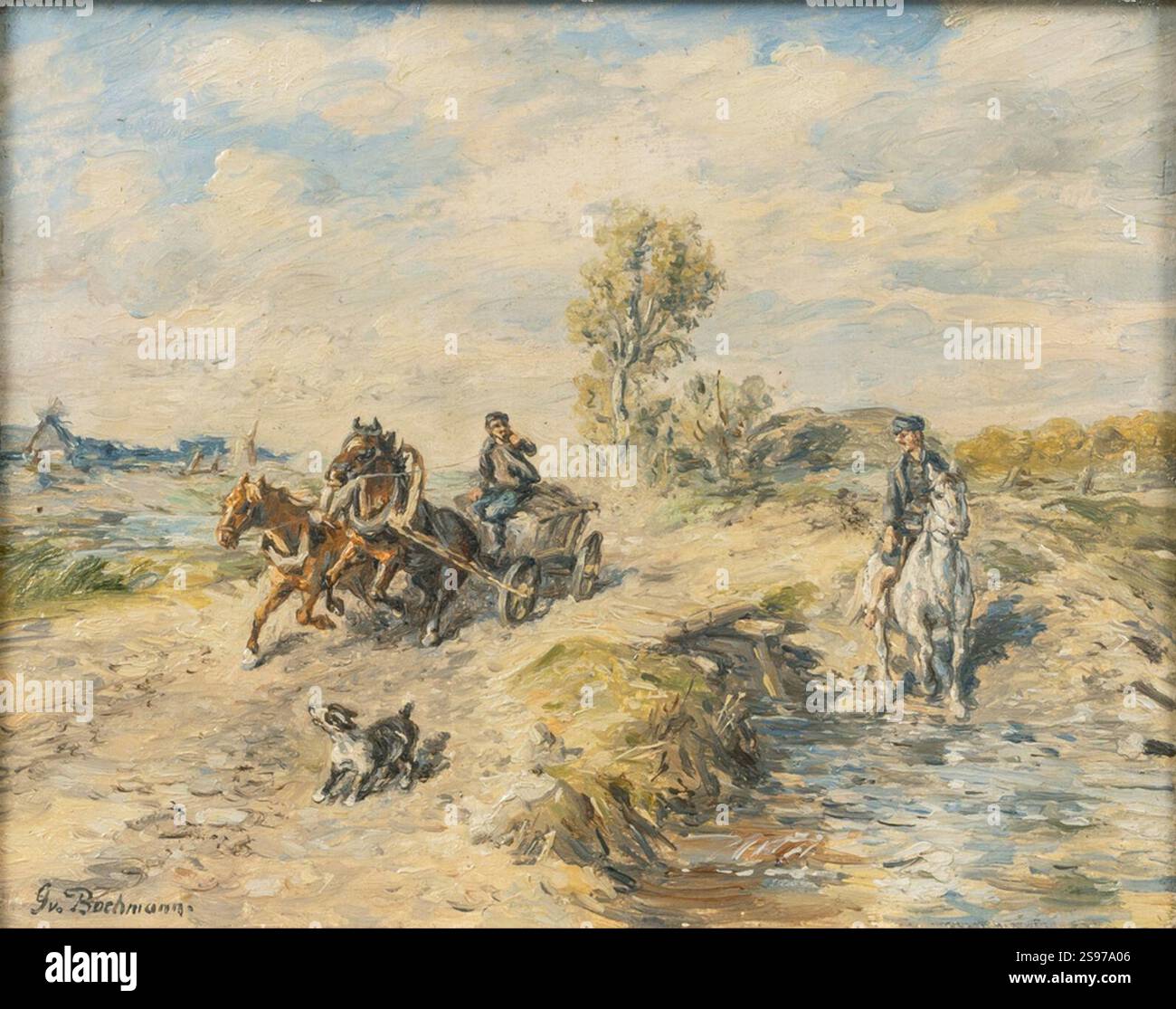 Gregor von Bochmann Auf der Brücke Stock Photo - Alamy
