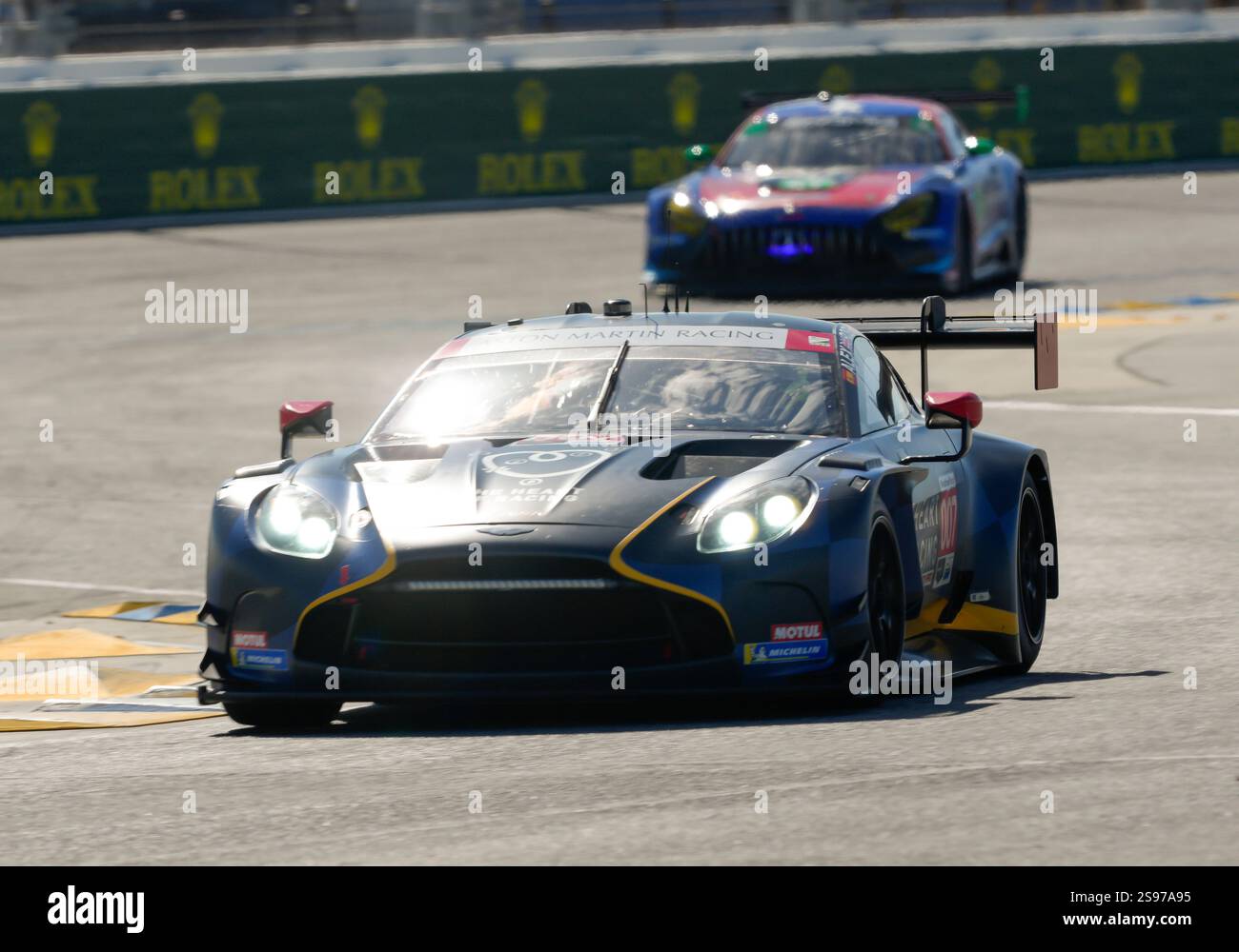 DAYTONA, FL - JANUARY 24: (007) GTD Pro Driver Ross Gunn, Alex Riberas ...