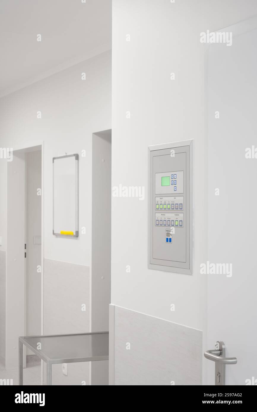 Modern Hospital Interior with Control Panel and Whiteboard Stock Photo ...