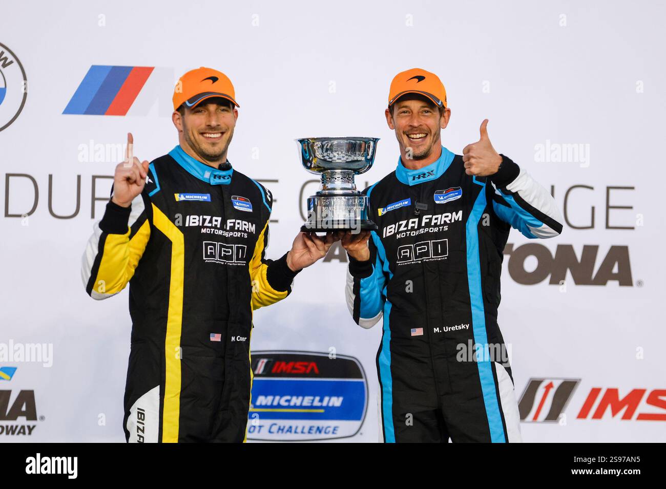 DAYTONA BEACH, FL - JANUARY 24: Moisey Uretsky and Michael Cooper ...
