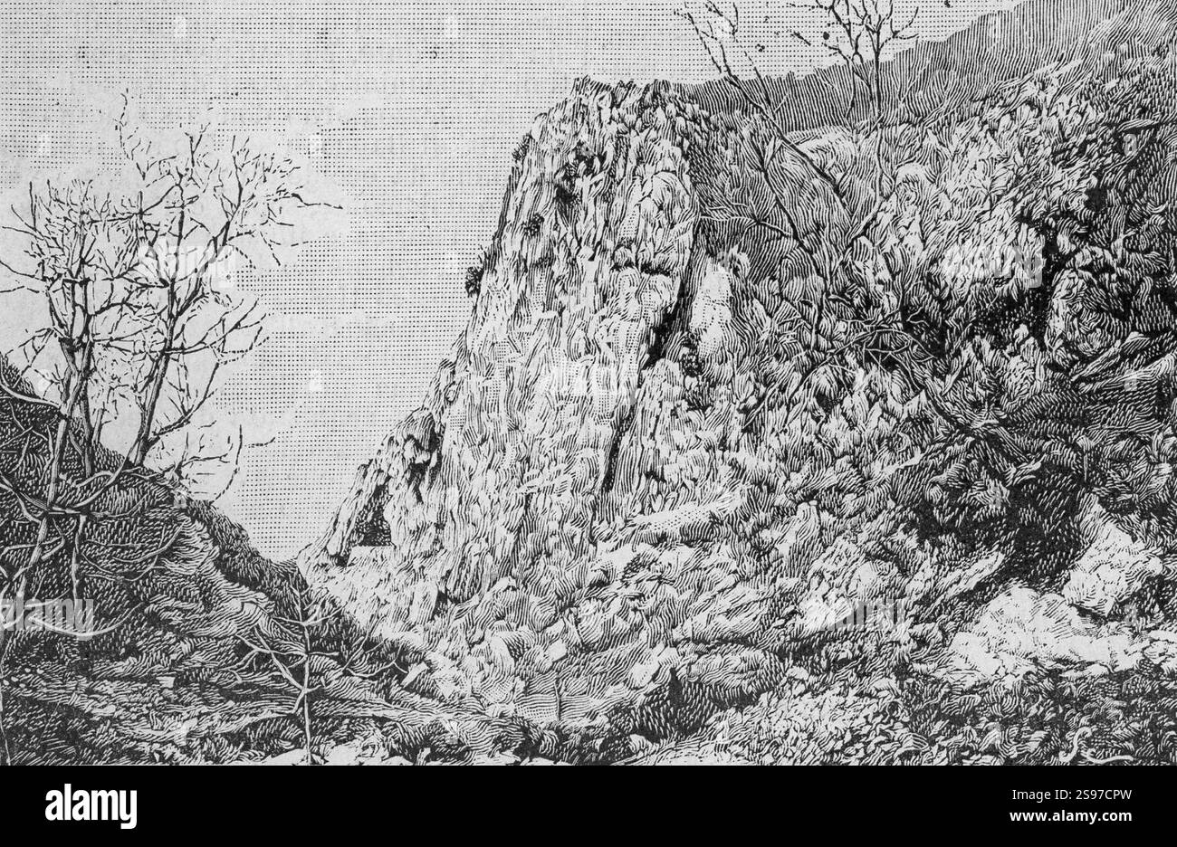 Grotta di Collebardo (xilografia Stock Photo - Alamy