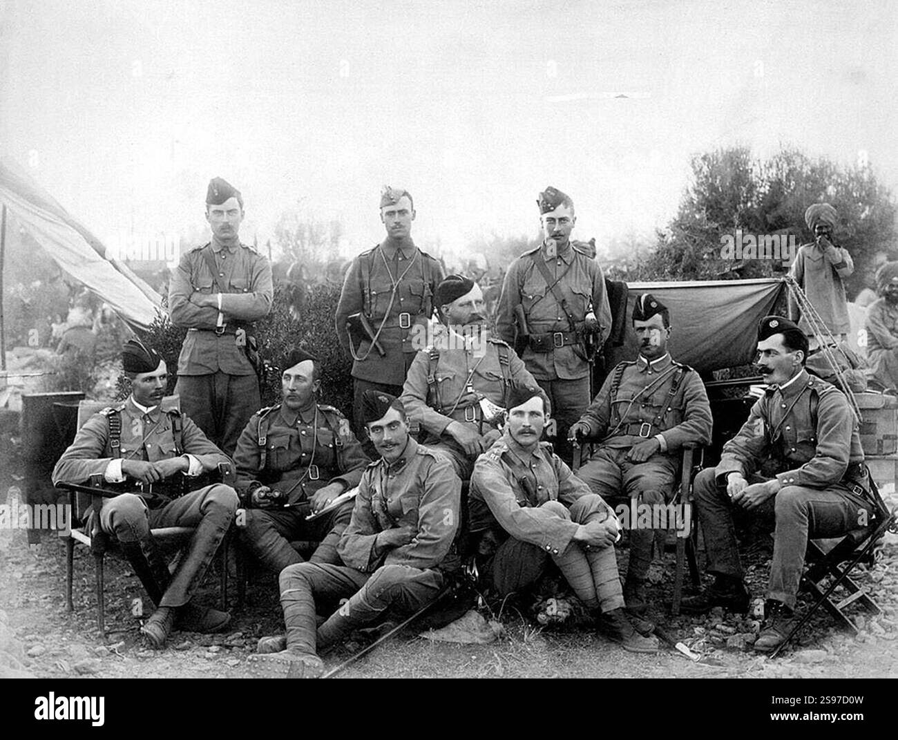 Group photograph of Lieutenant Colonel Haughton and officers of the ...