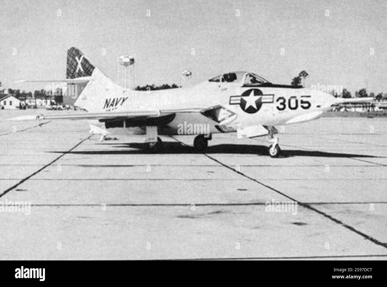 Grumman F9F-8 Cougar of VA-46, in 1956 Stock Photo - Alamy