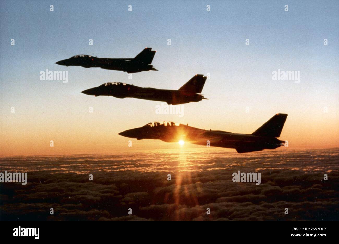 Grumman F-14A Tomcats of VF-84 in flight, in August 1979 (K-124199 ...