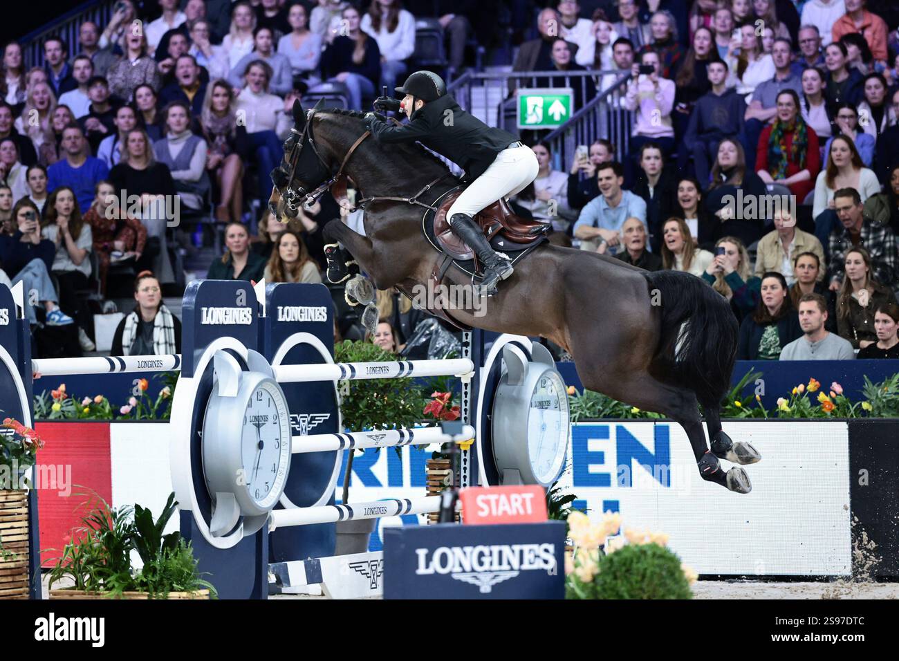 Maikel van der Vleuten of Netherlands with O'bailey vh Brouwershof N.O.P. during the De ...