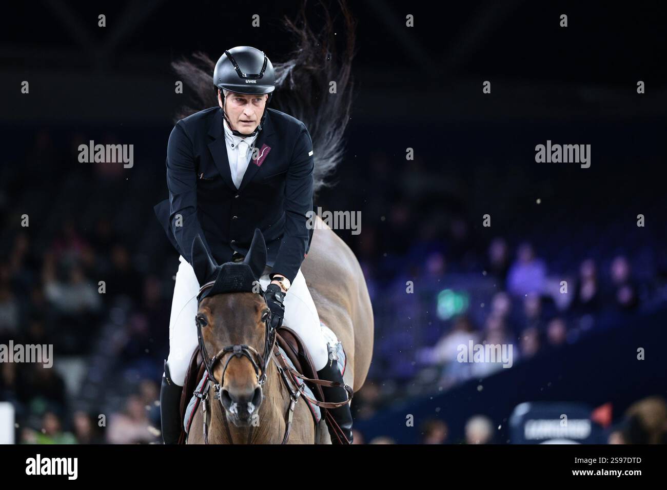 Marc Houtzager of Netherlands with Sterrehof's Dante during the De ...