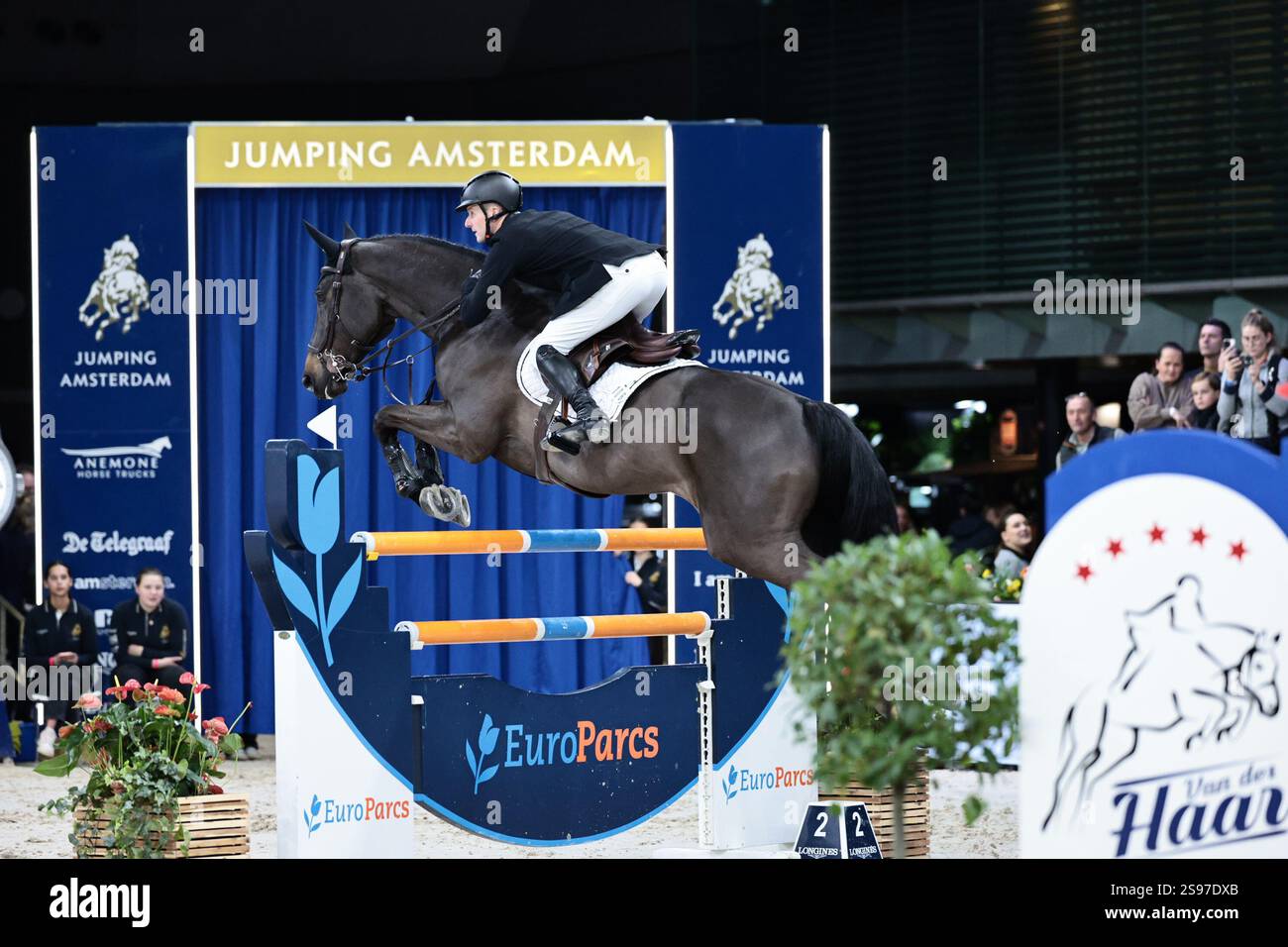 Michael Greeve of Netherlands with Denver during the De Telegraaf Prize ...