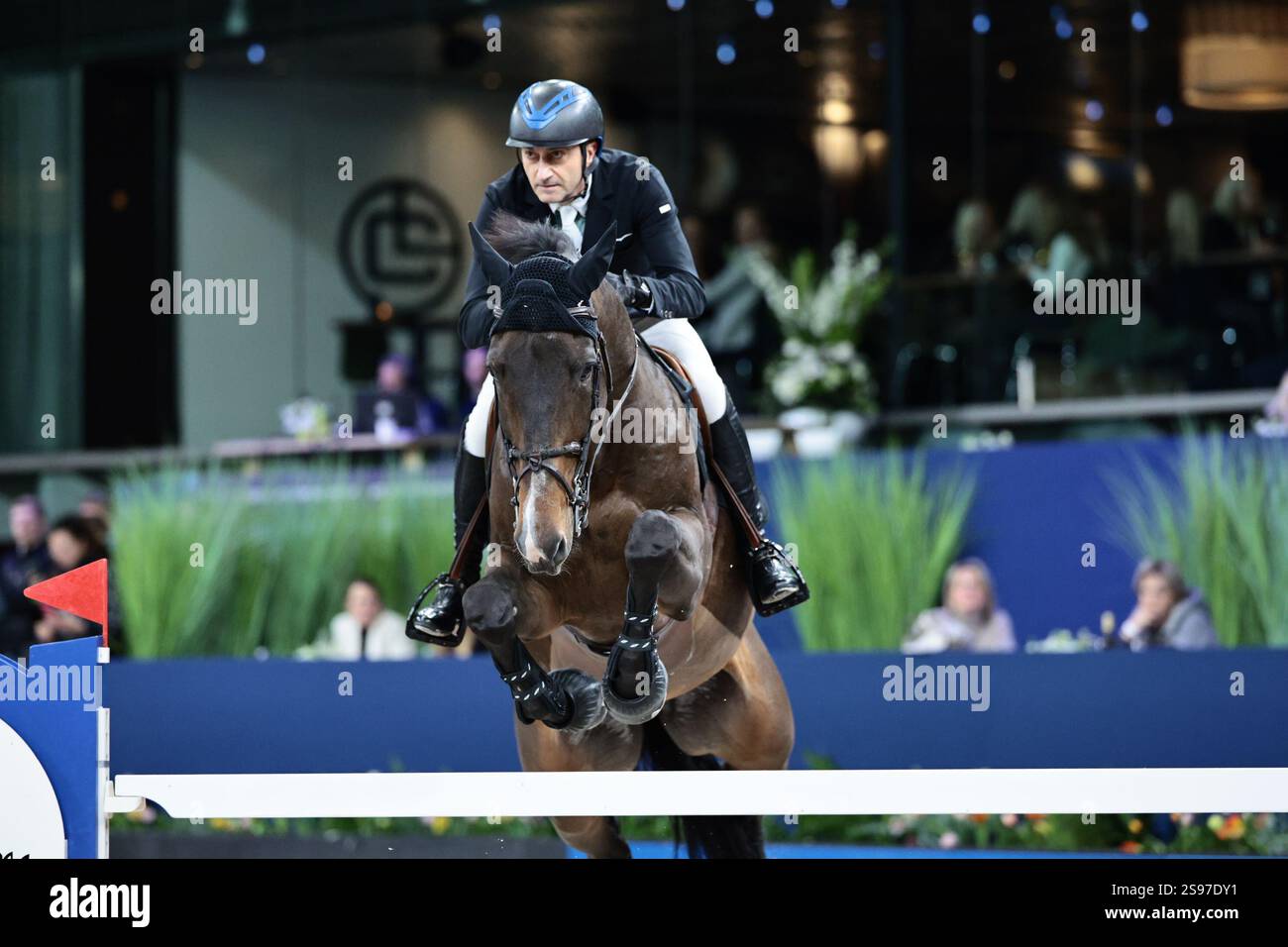 Piergiorgio Bucci of Italy with Hantano during the De Telegraaf Prize ...