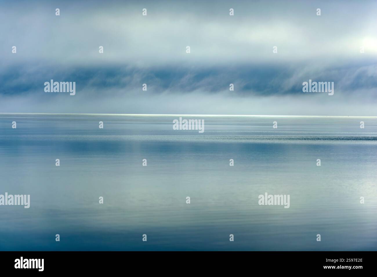 Scenic waterscape with dramatic clouds and sky, East Grand Traverse Bay ...