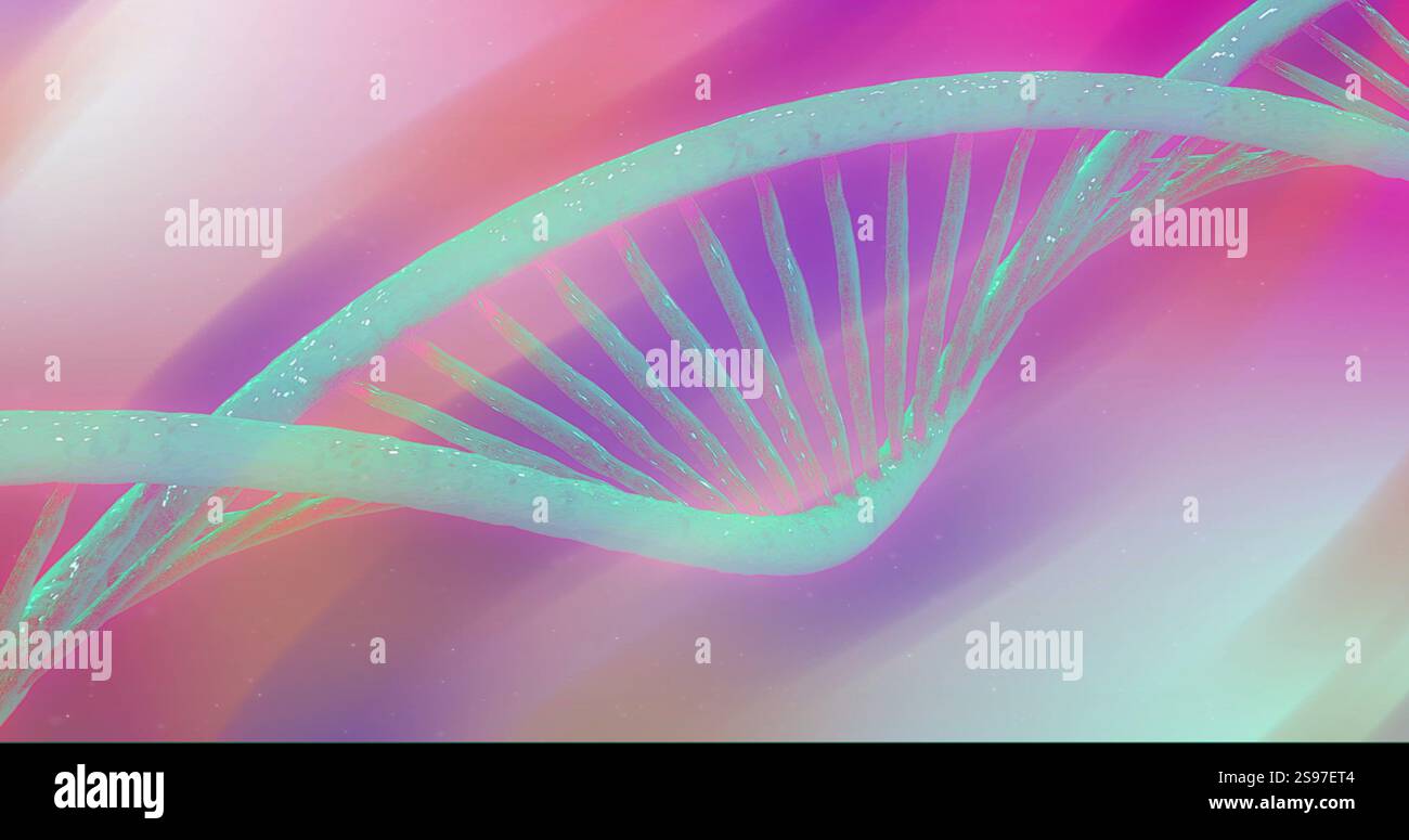DNA strand image over colorful gradient background Stock Photo - Alamy