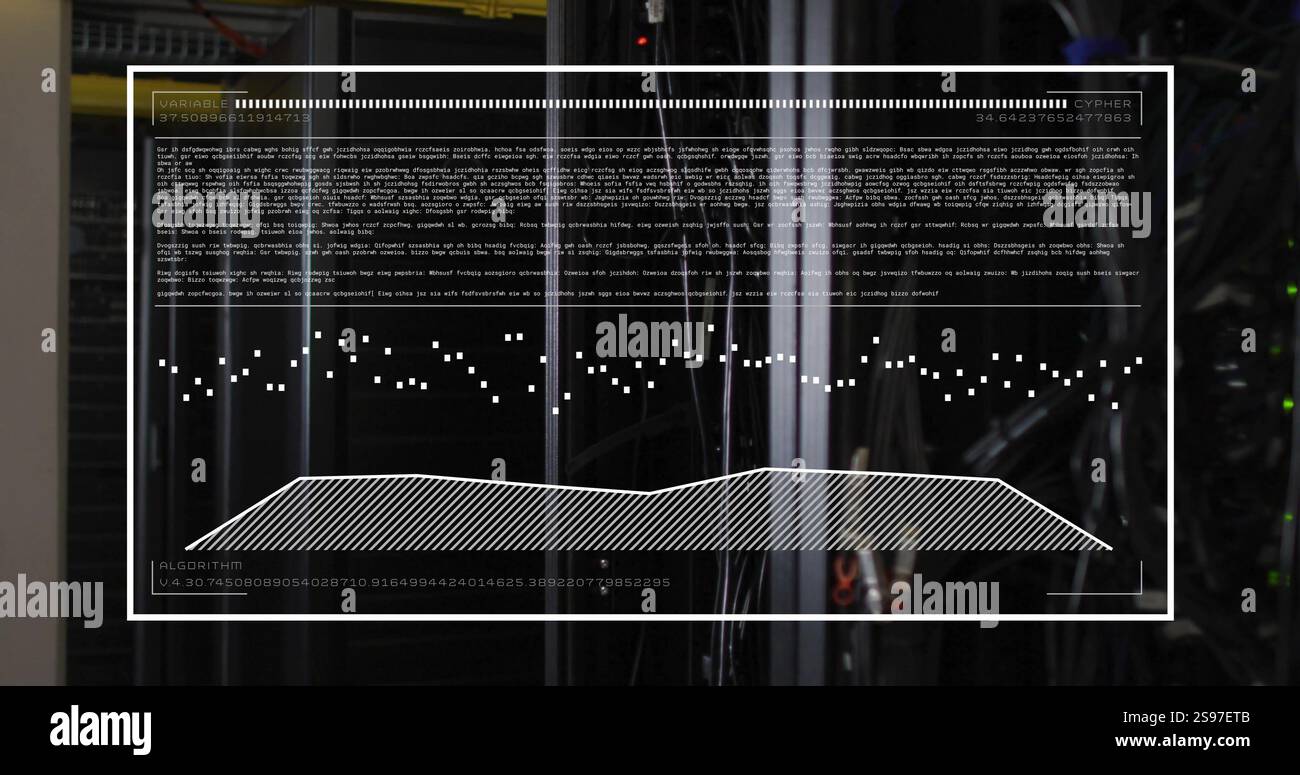 Data processing and encryption image over servers in data center ...