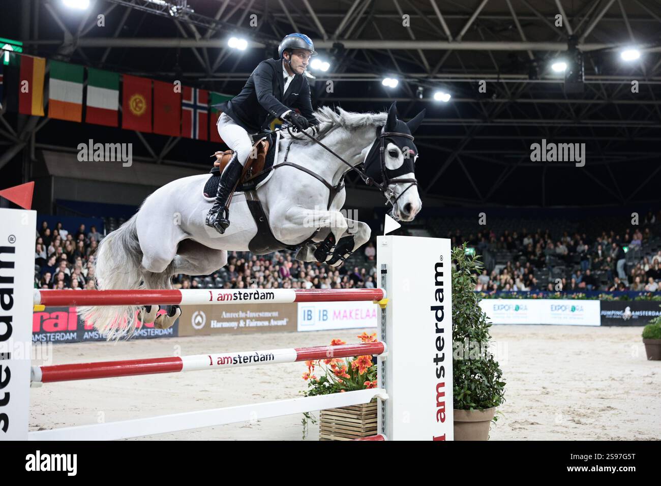 Piergiorgio Bucci of Italy with Kiss me Fabulesse during the Stal van ...