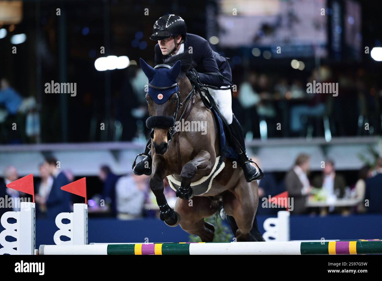 Simon Delestre of France with Cayman Jolly Jumper during the Stal van ...