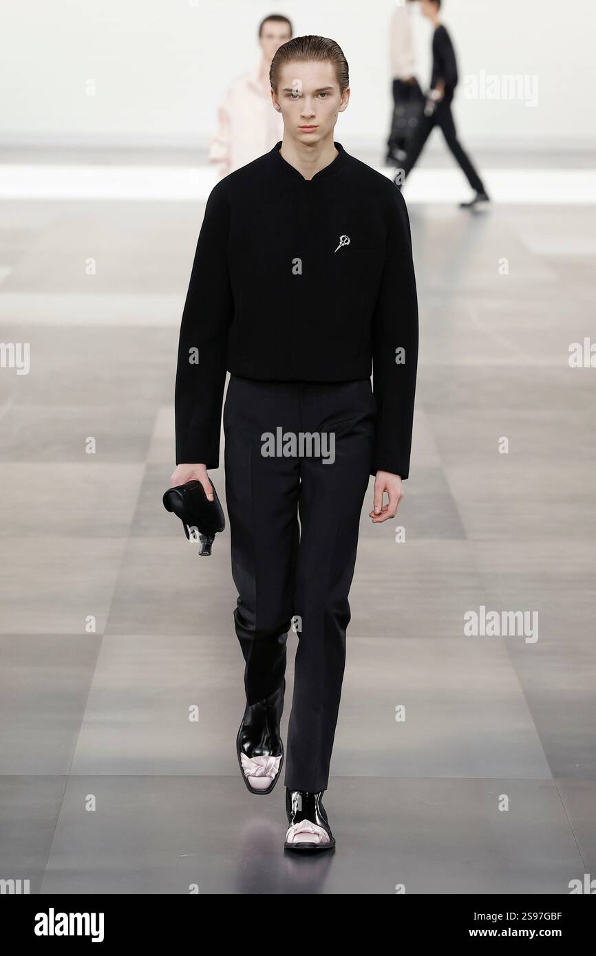 DIOR Homme Fall/Winter 2025-2026 runway during Paris Fashion Week Menswear on January 2025 ...