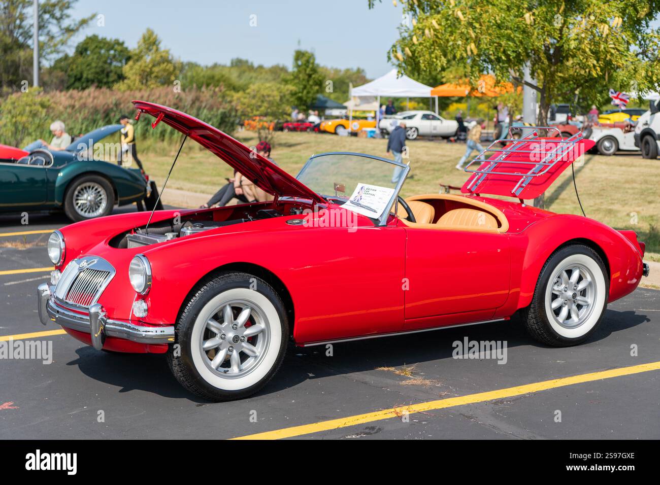 Chicago, Illinois, USA - September 08, 2024: MG MGA sportscar retro ...