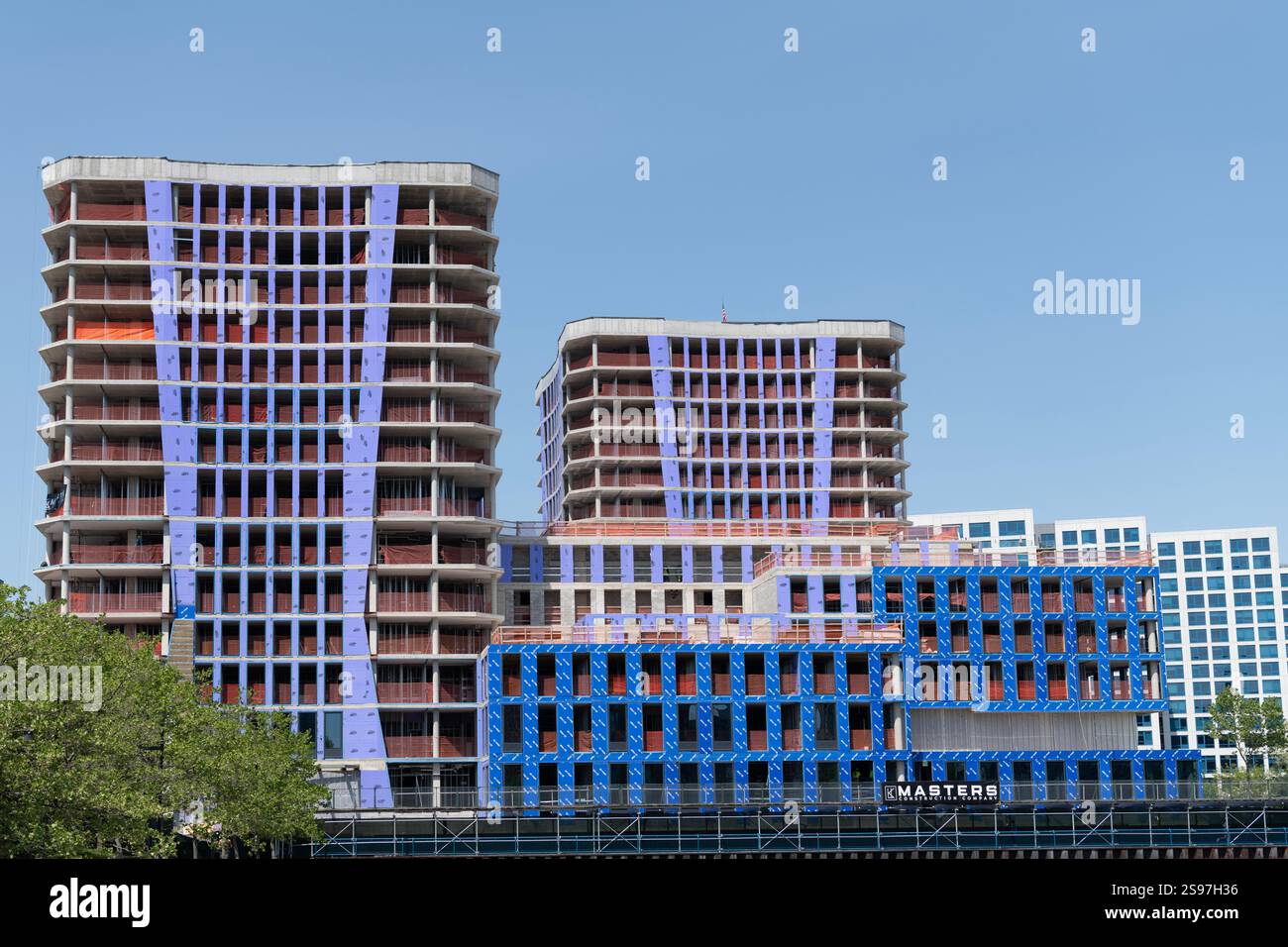 Building architecture is under construction. Construction site ...