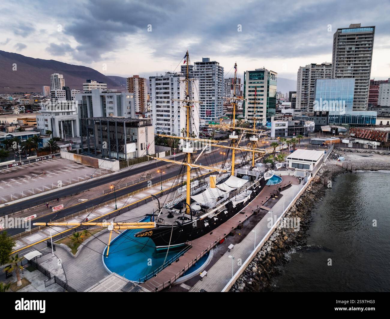 Corbeta Esmeralda at Iquique, Chile Stock Photo - Alamy