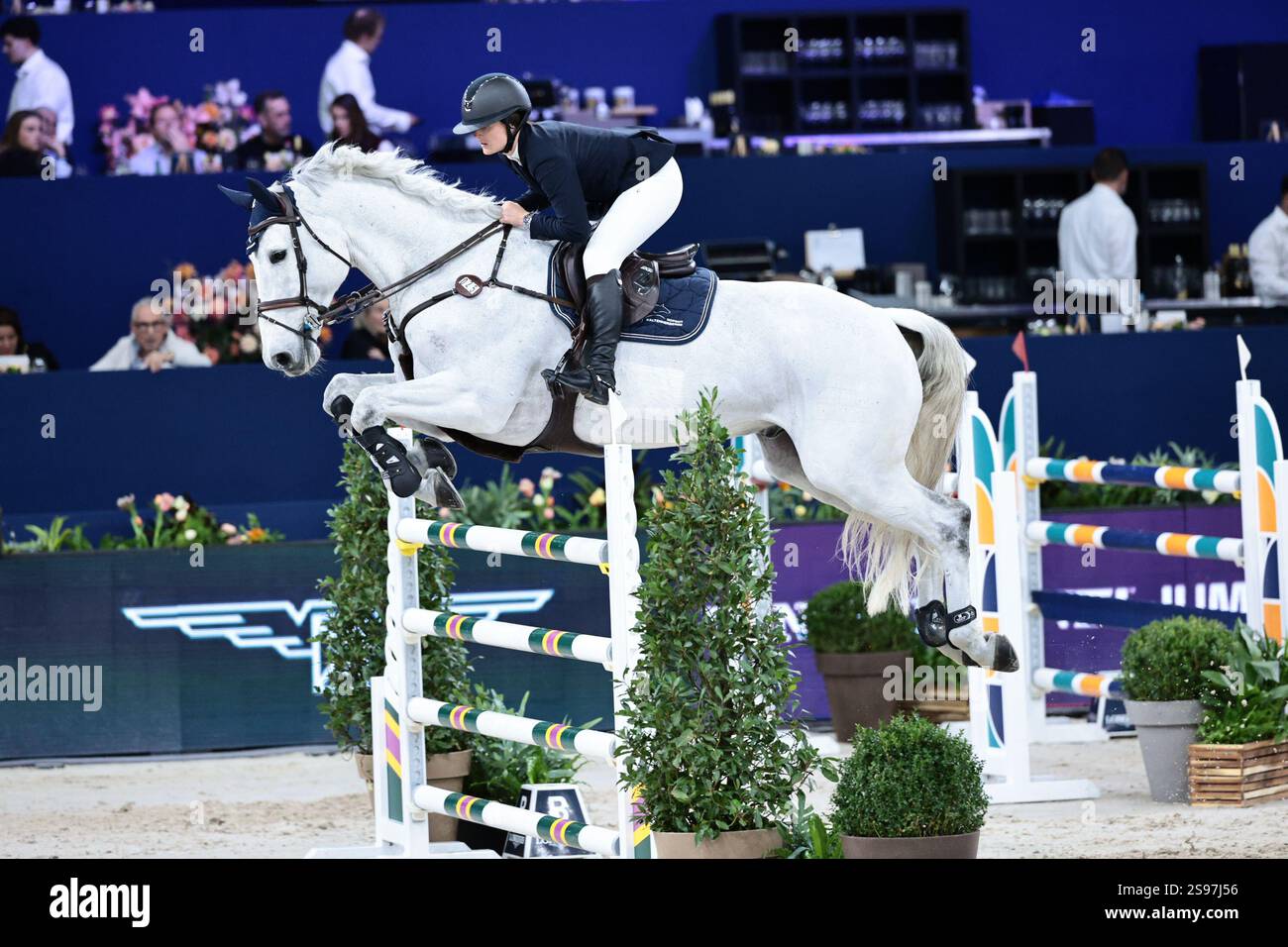 Géraldine Straumann of Switzerland with Long John Silver 3 during the ...