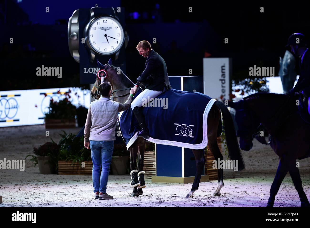 Matthew Sampson of United Kingdom with Pretty Pi'que De'luxe during the ...