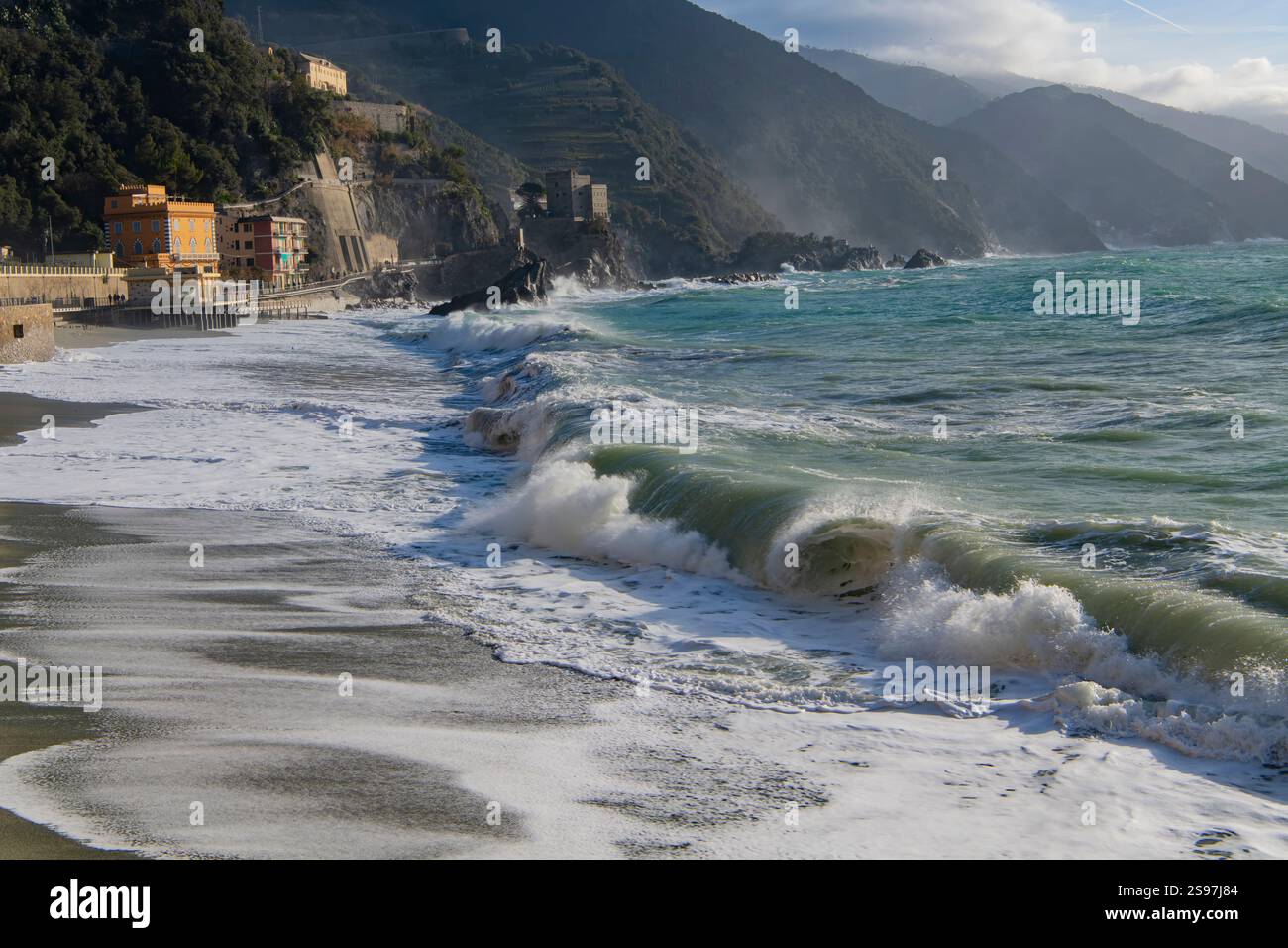 Fegina Beach in Monterosso Al Mare, Italy Stock Photo - Alamy