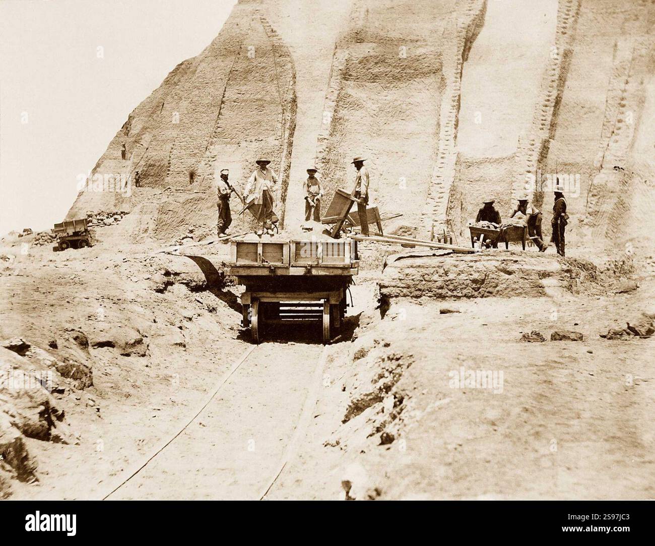 Guano Mining in Chincha Islands Peru (1865) Moulton Stock Photo - Alamy