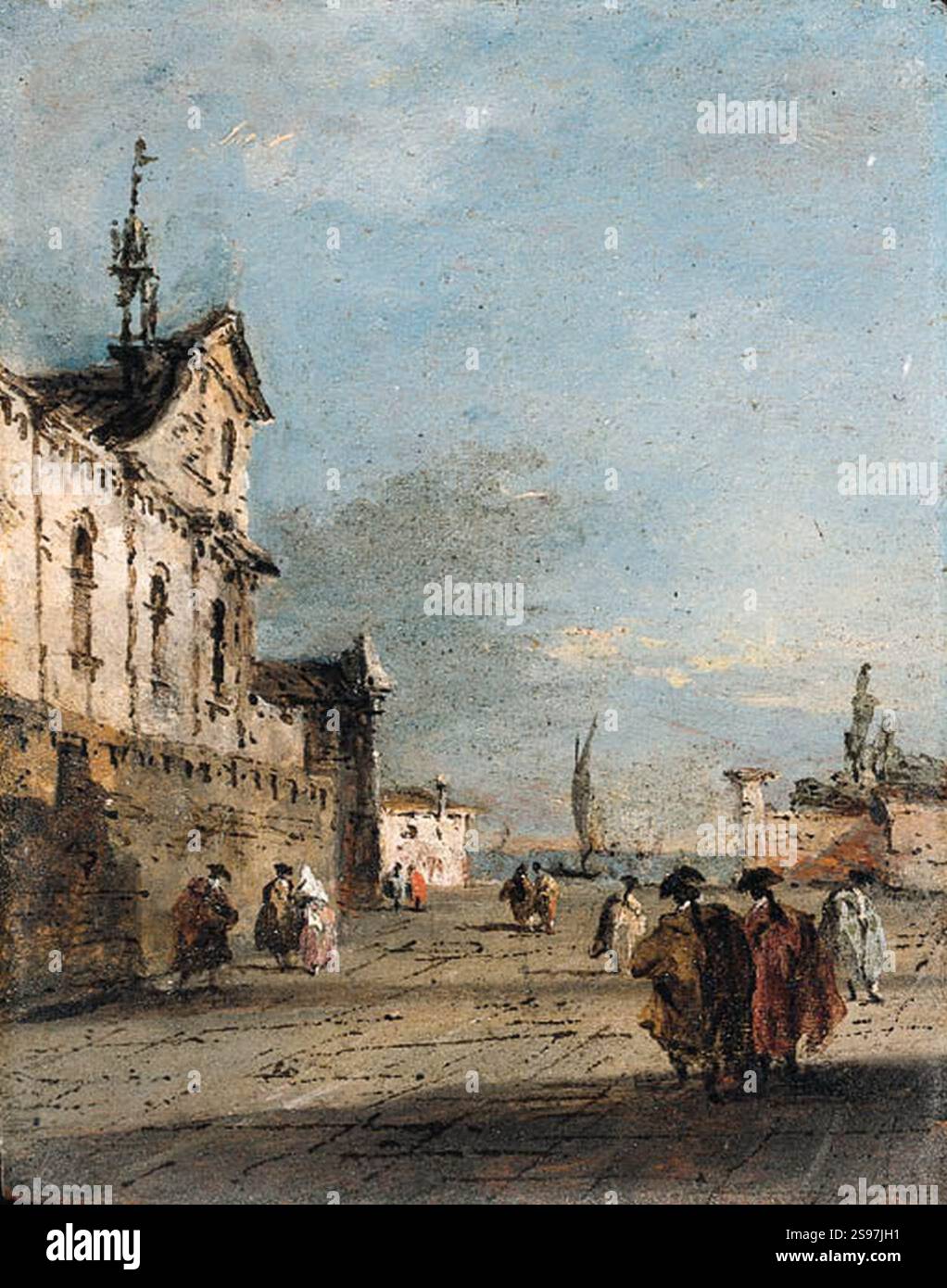 Guardi - Capricci of Churches on Squares by the Venetian Lagoon with ...