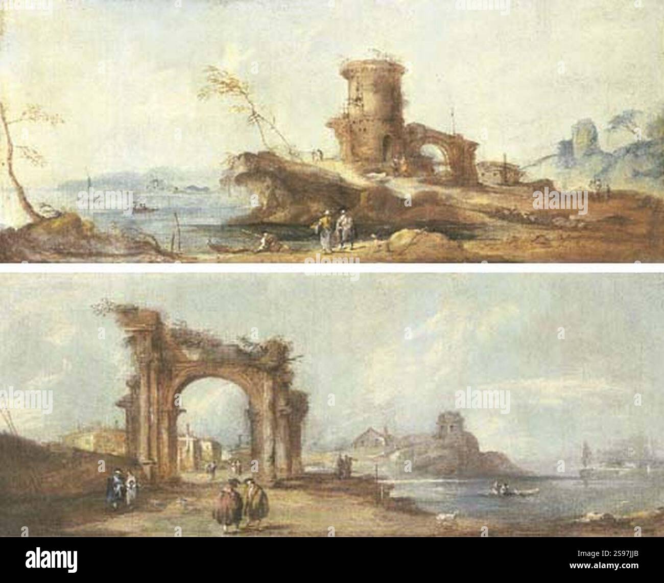 Guardi - Capricci of ruins in the Venetian lagoon, 4052903 Stock Photo ...