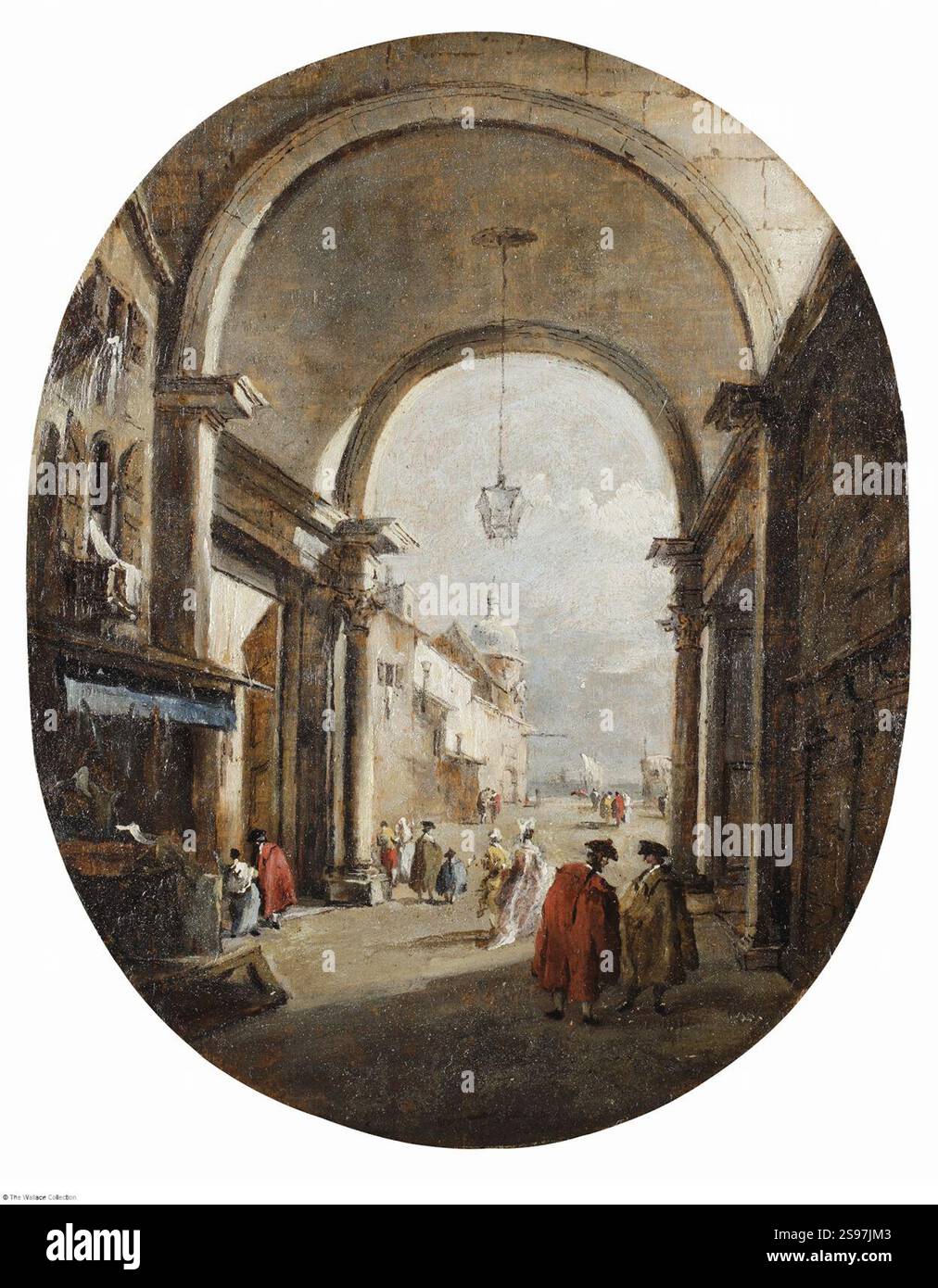 Guardi - Capriccio with the Archway of the Torre dell'Orologio, late ...