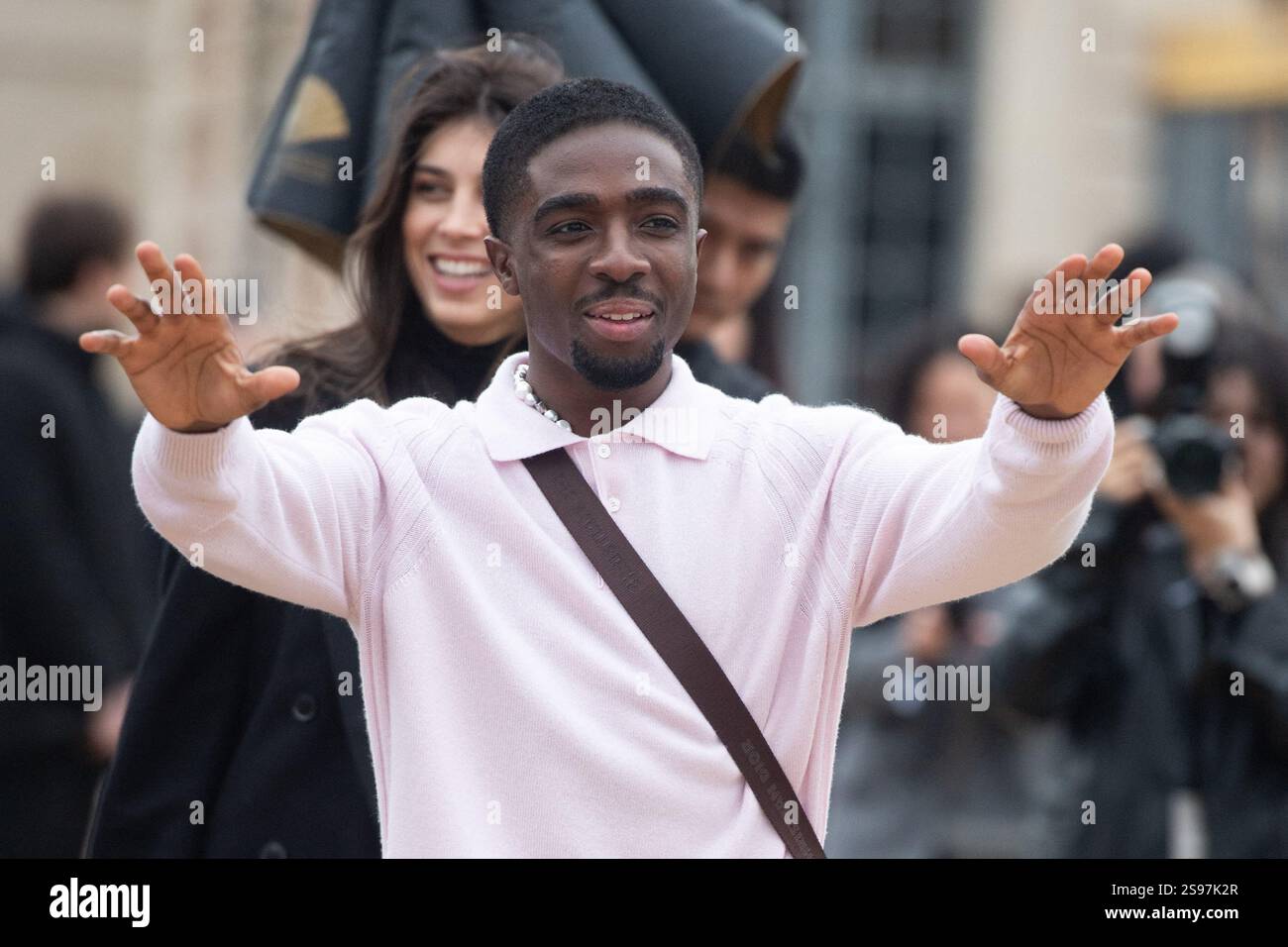 Caleb McLaughlin attending the Dior Homme Menswear Fall-Winter 2025/2026 show as part of Paris ...