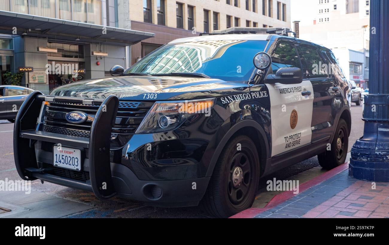San Diego, California, USA - May 17, 2019: 2020 Ford Interceptor police ...