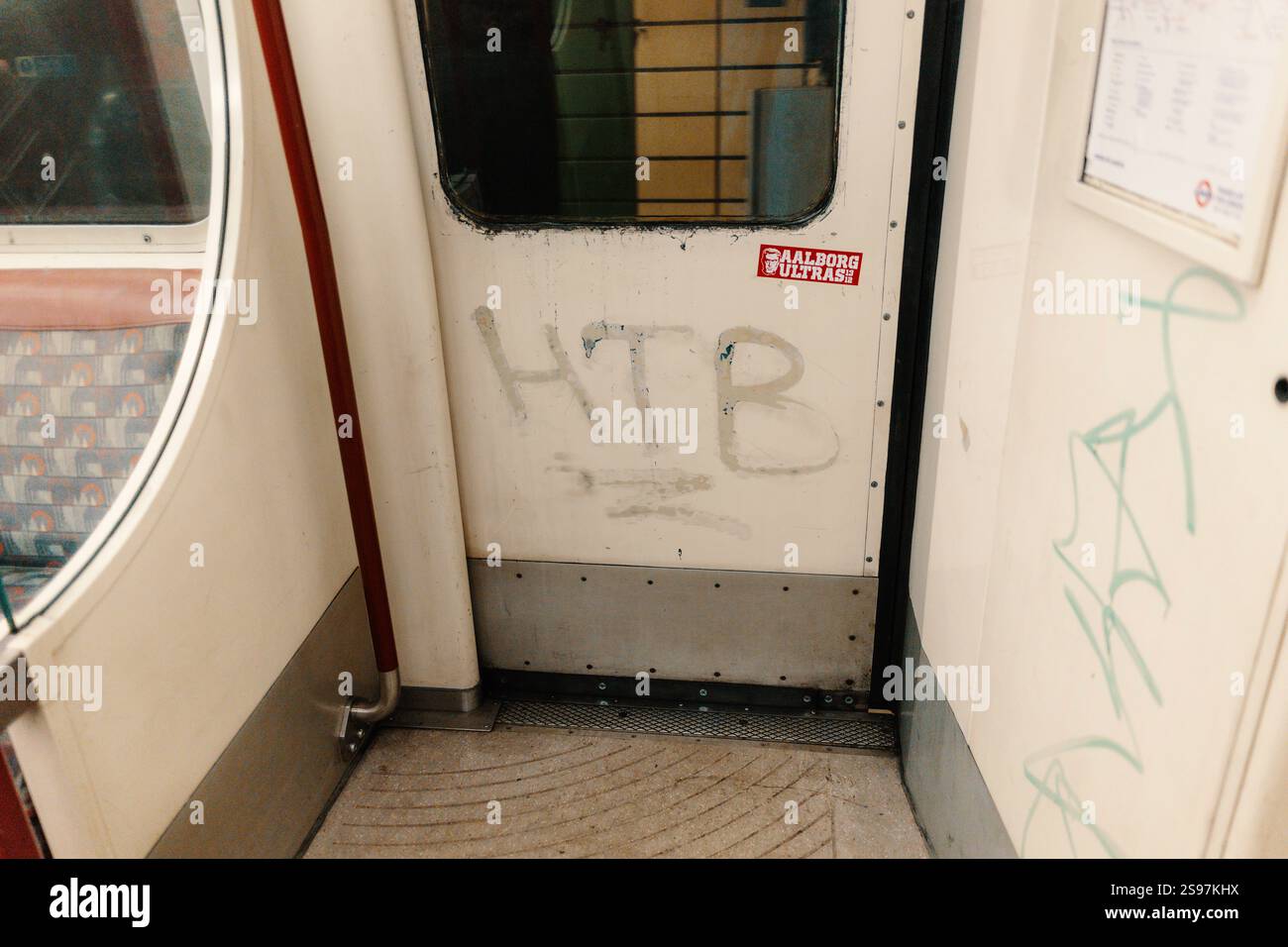 Graffiti on a London Underground Rail Car Stock Photo - Alamy