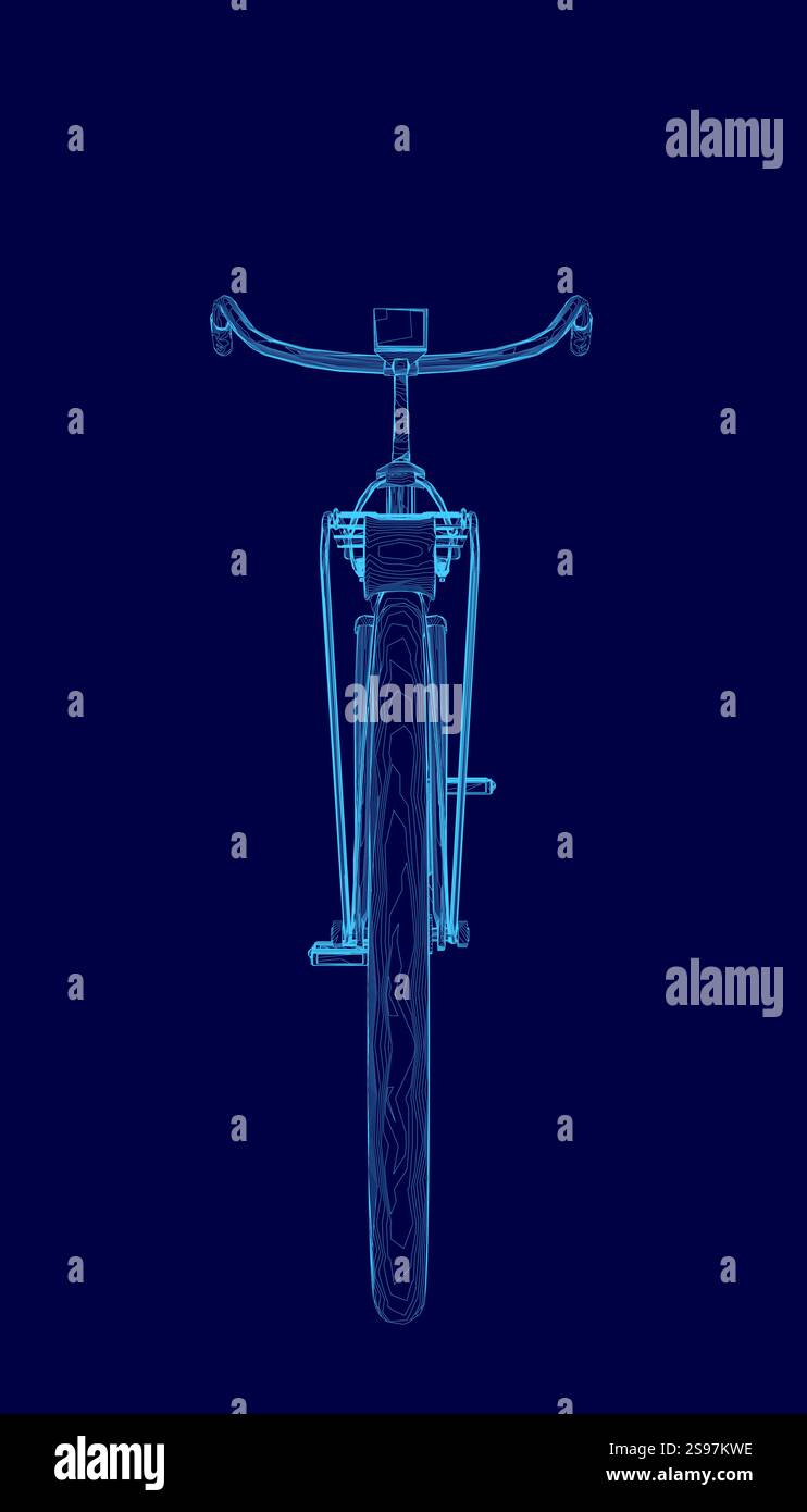 Blue bike with a blue frame. The bike is in a blue background Stock ...