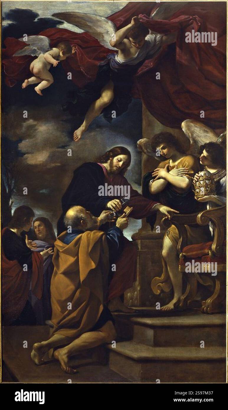 Guercino - San Pietro riceve le chiavi da Cristo, 1618 - 1618, n. 0016 ...