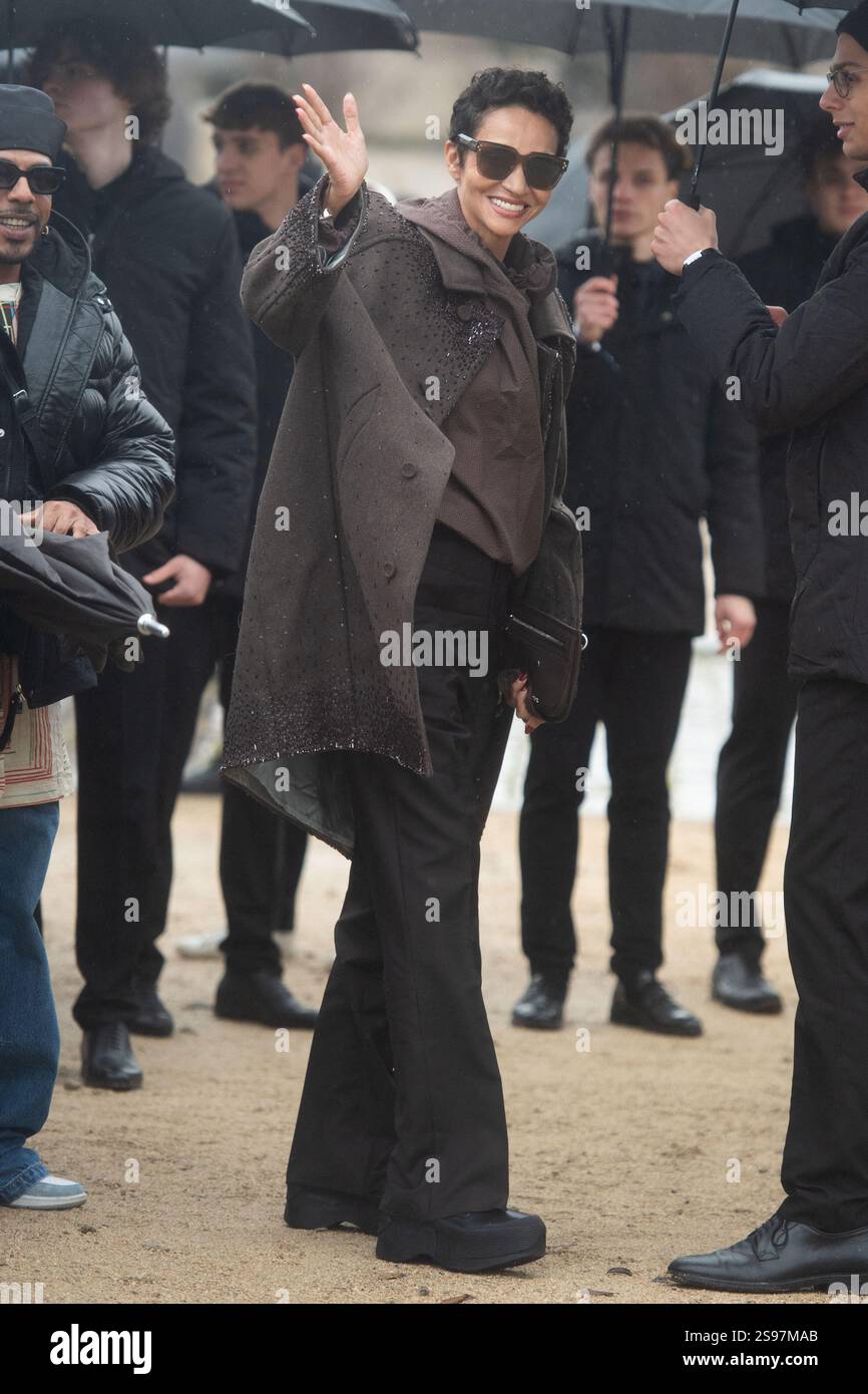 Farida Kelfa attending the Dior Homme Menswear Fall-Winter 2025/2026 ...