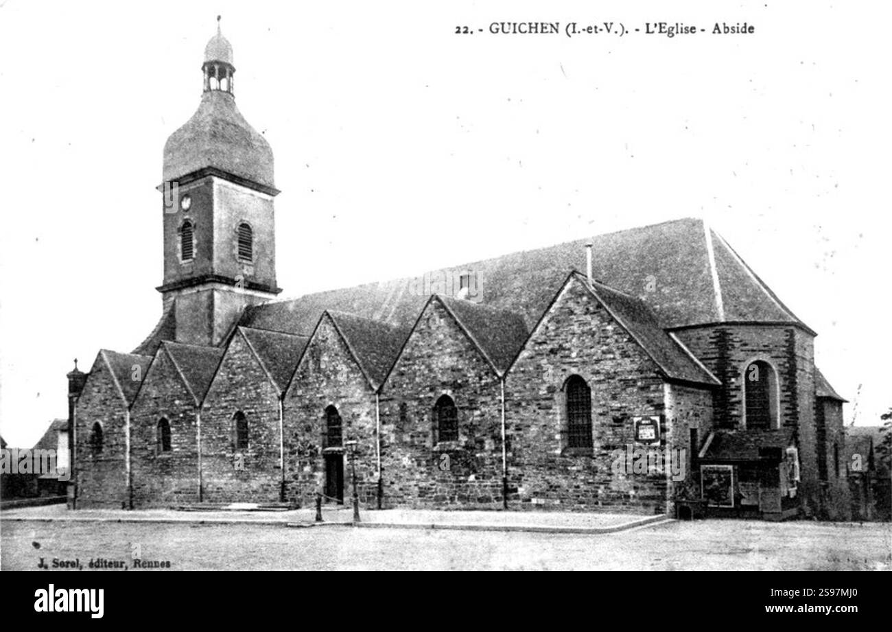 Guichen église 1920 J. Sorel Stock Photo - Alamy