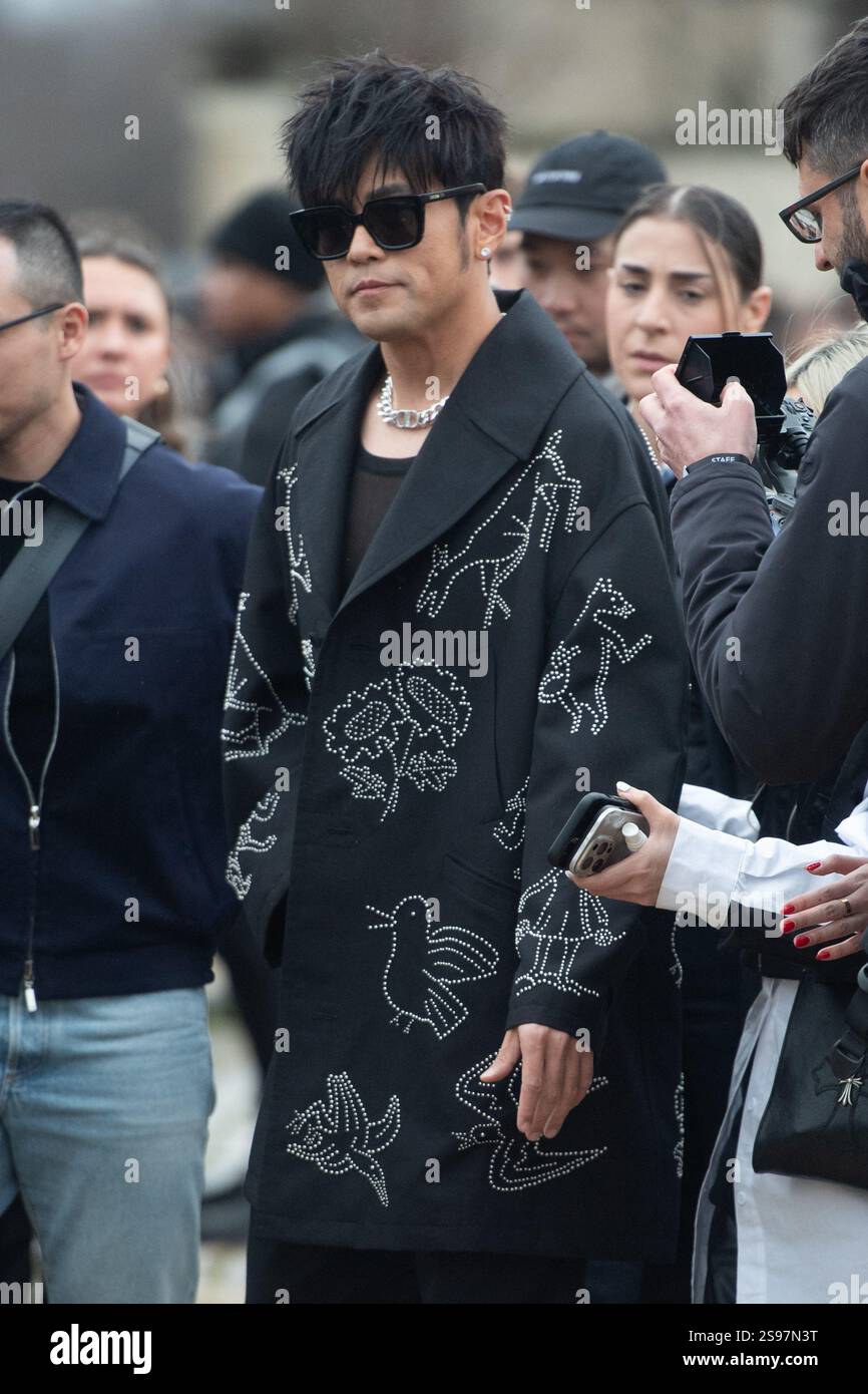 Jay Chou attending the Dior Homme Menswear Fall-Winter 2025/2026 show ...