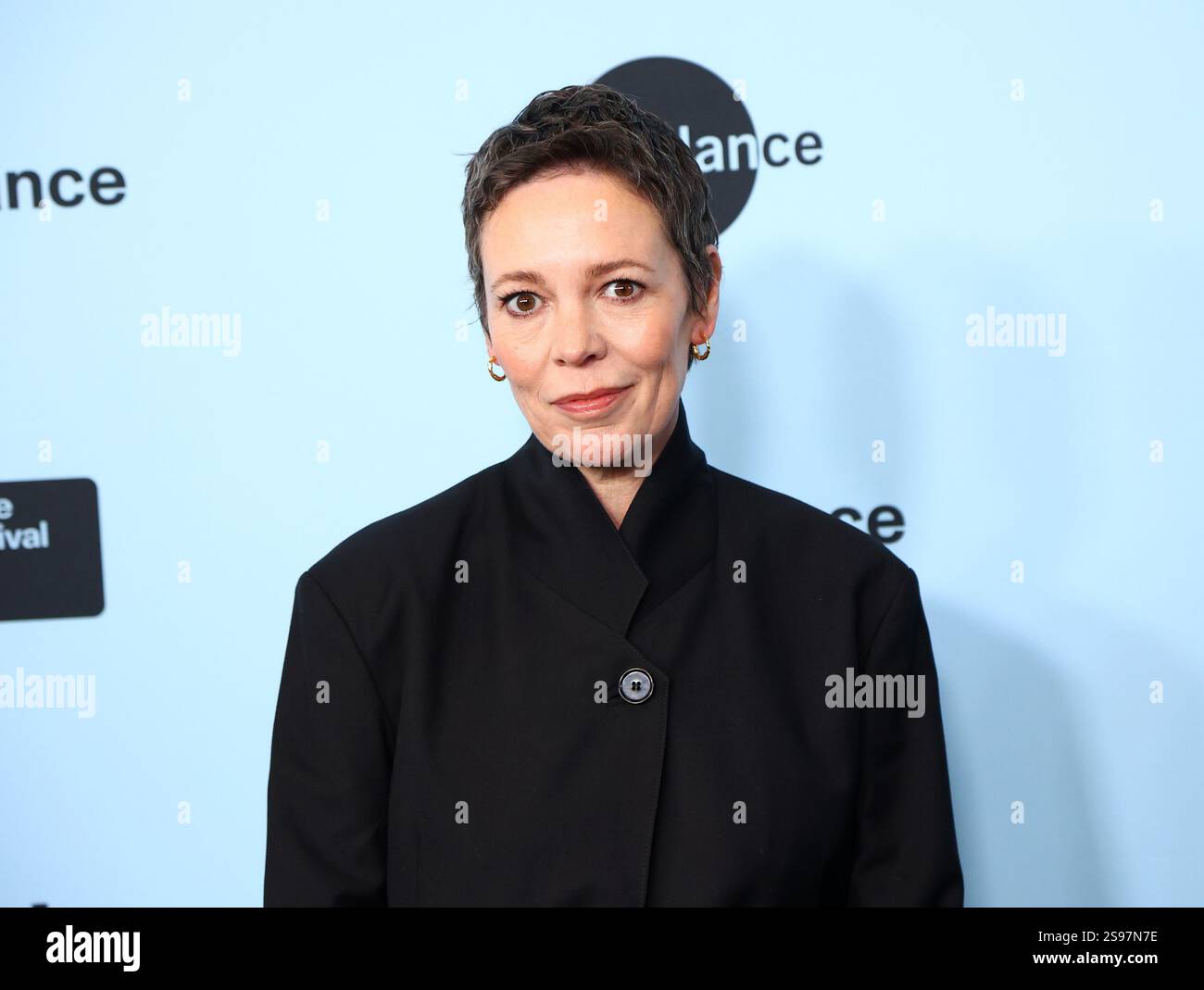 Olivia Colman arriving to the “Jimpa” premiere during the 2025 Sundance ...