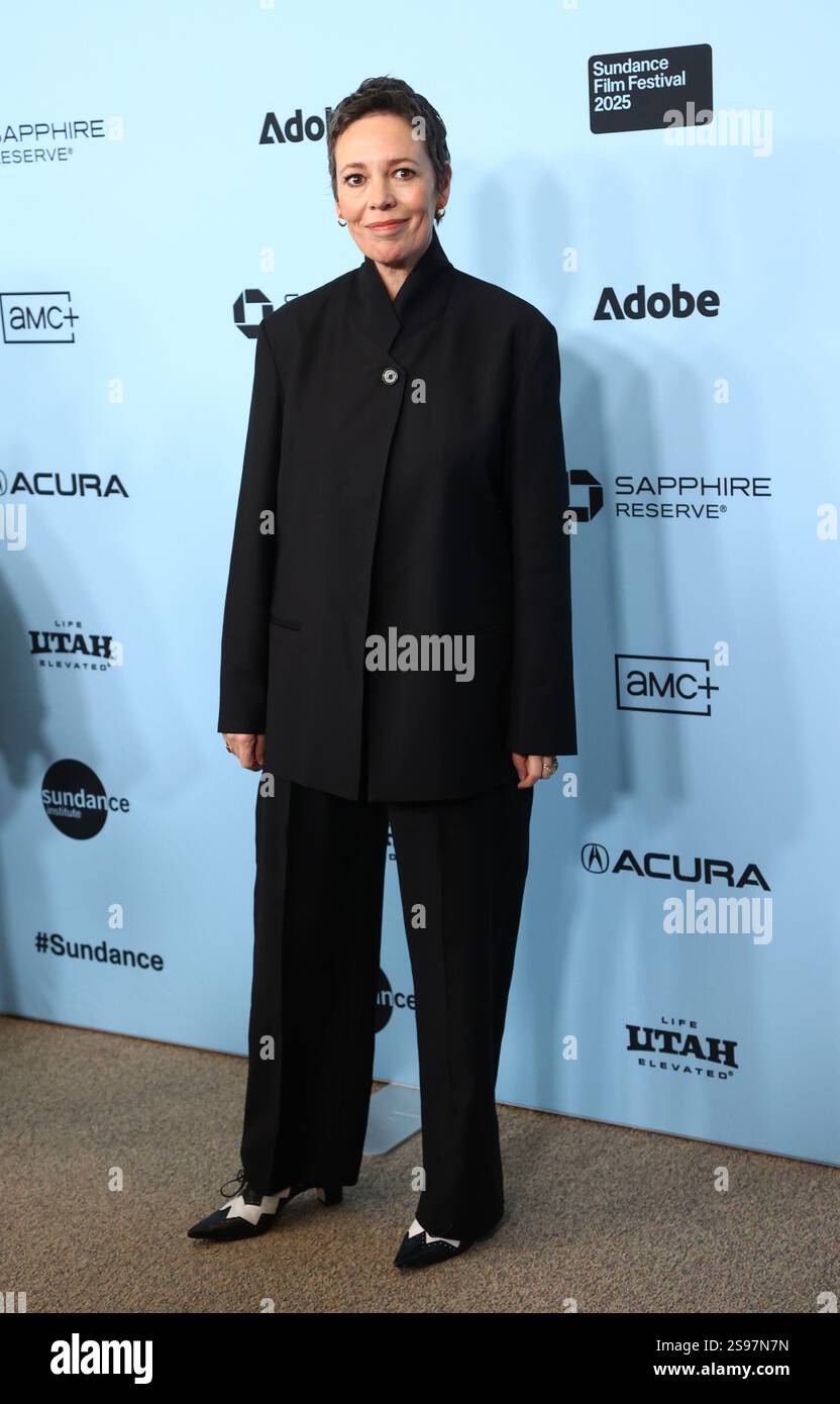 Olivia Colman arriving to the “Jimpa” premiere during the 2025 Sundance ...