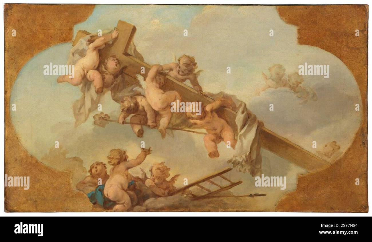 Guillaume Taraval - Angels Carrying the Cross. Study Stock Photo - Alamy